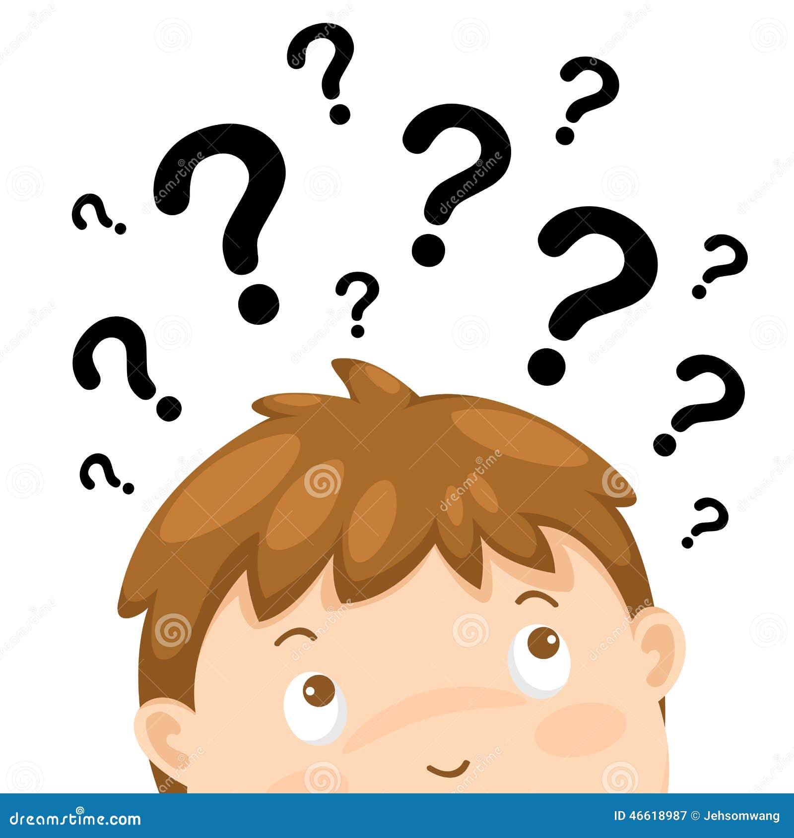 Boy Thinking with Question Marks Stock Vector - Illustration of ... Boy Thinking with Question Marks Stock Vector - Illustration of ...