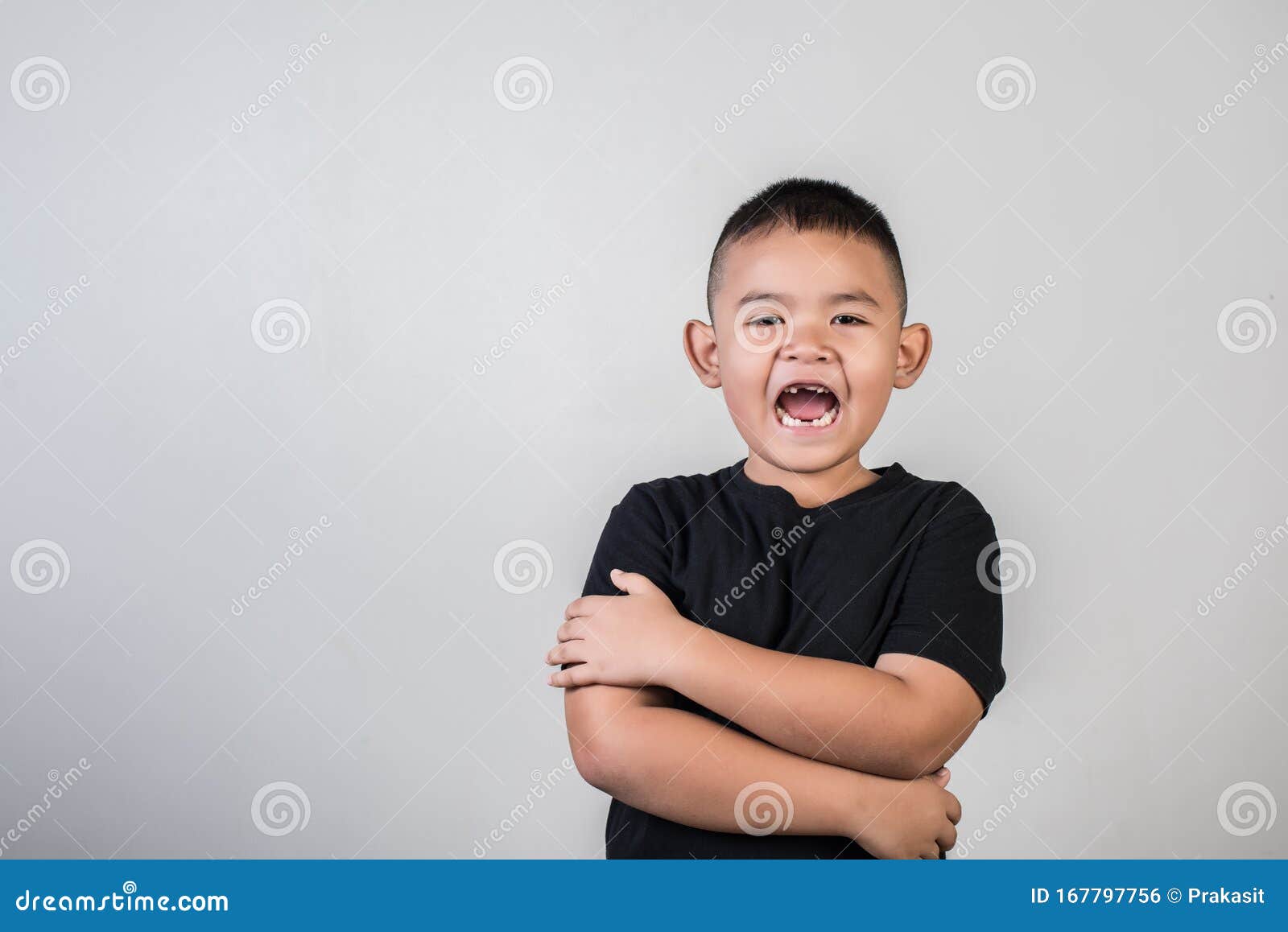 Boy Thinking Something in Studio Photo Stock Photo - Image of childhood ...