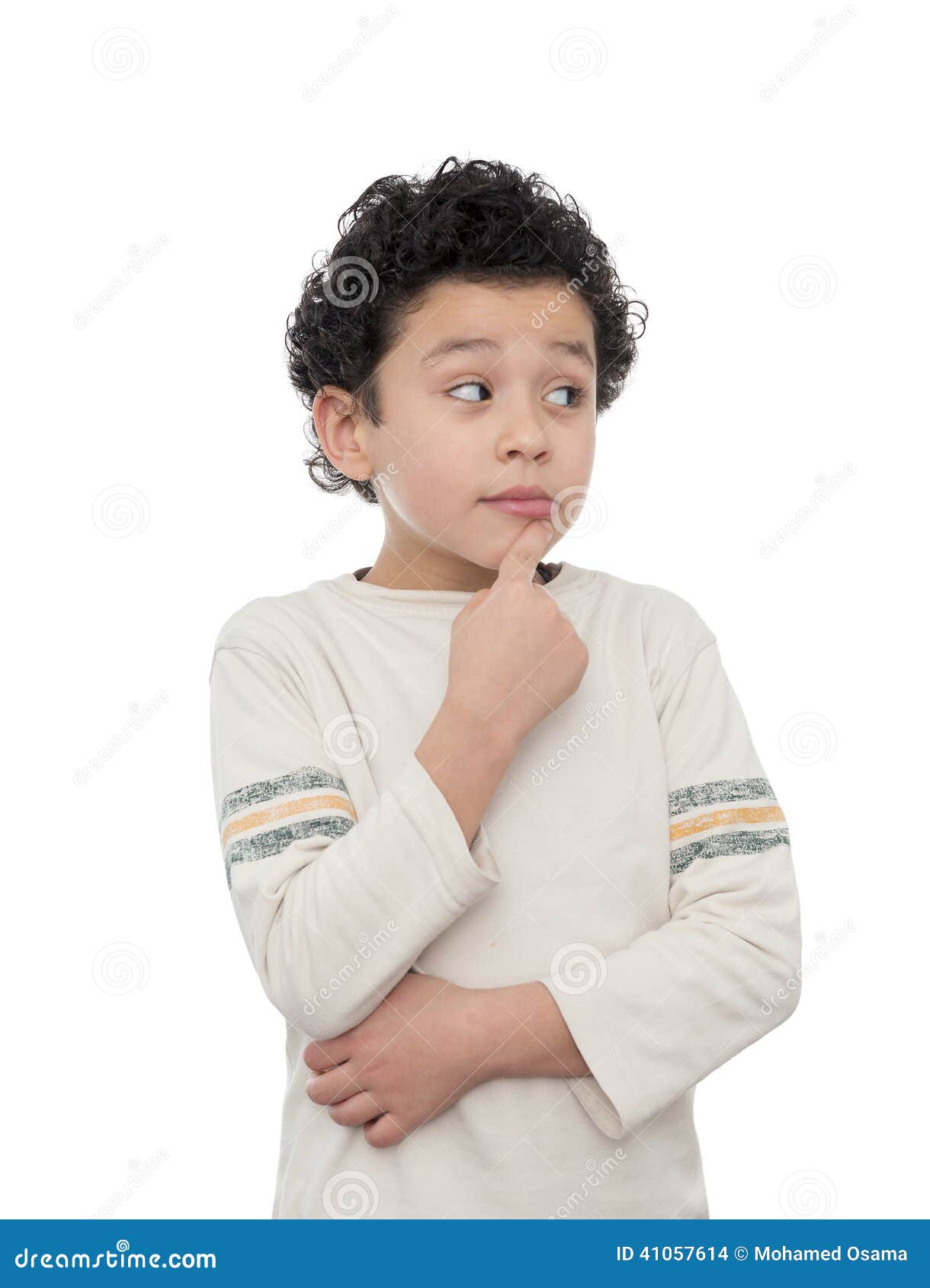 Boy Thinking stock photo. Image of expressions, hair - 41057614