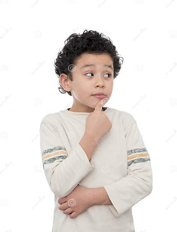 Boy Thinking stock photo. Image of expressions, hair - 41057614