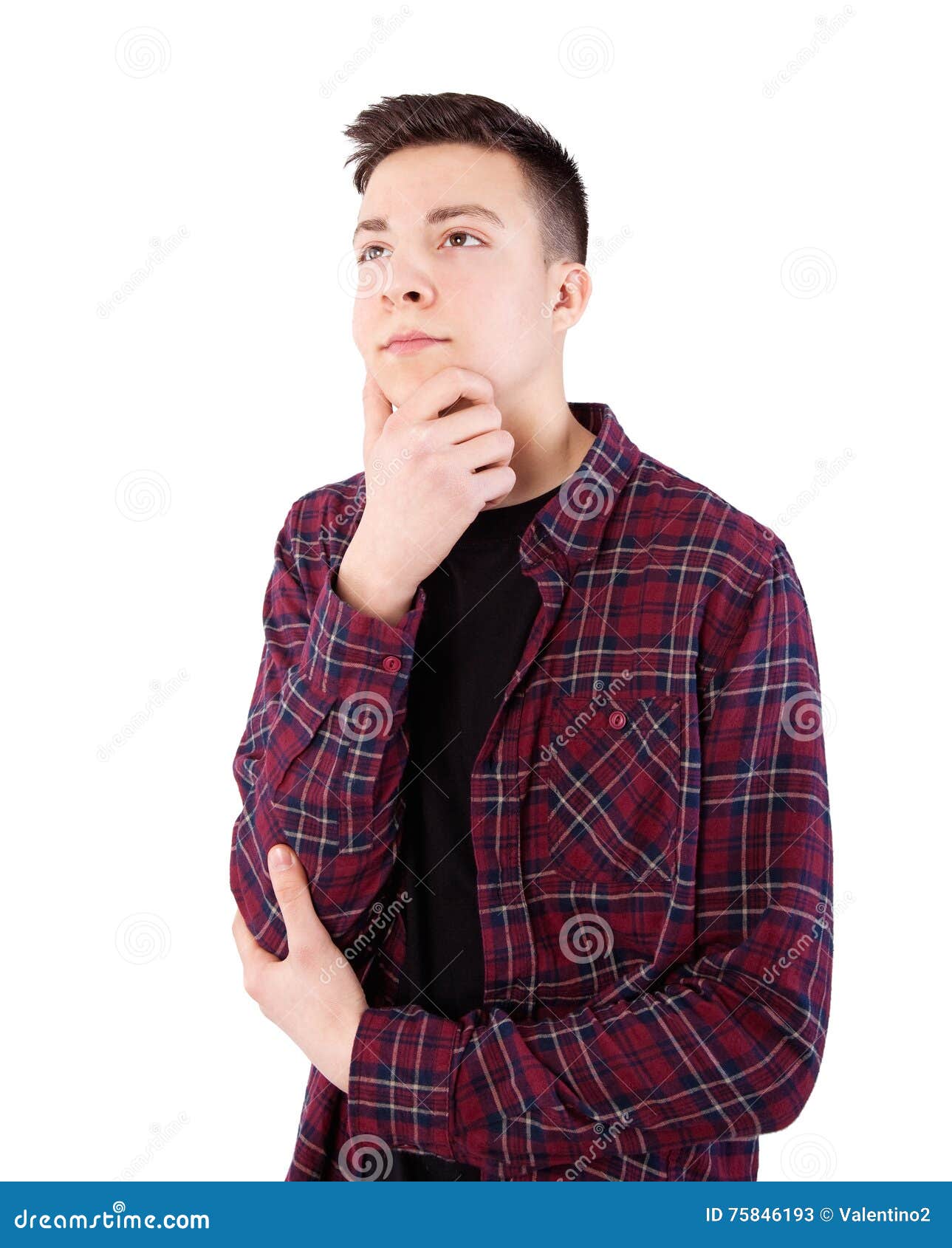 Boy with Thoughtful Expression Stock Image - Image of portrait ...