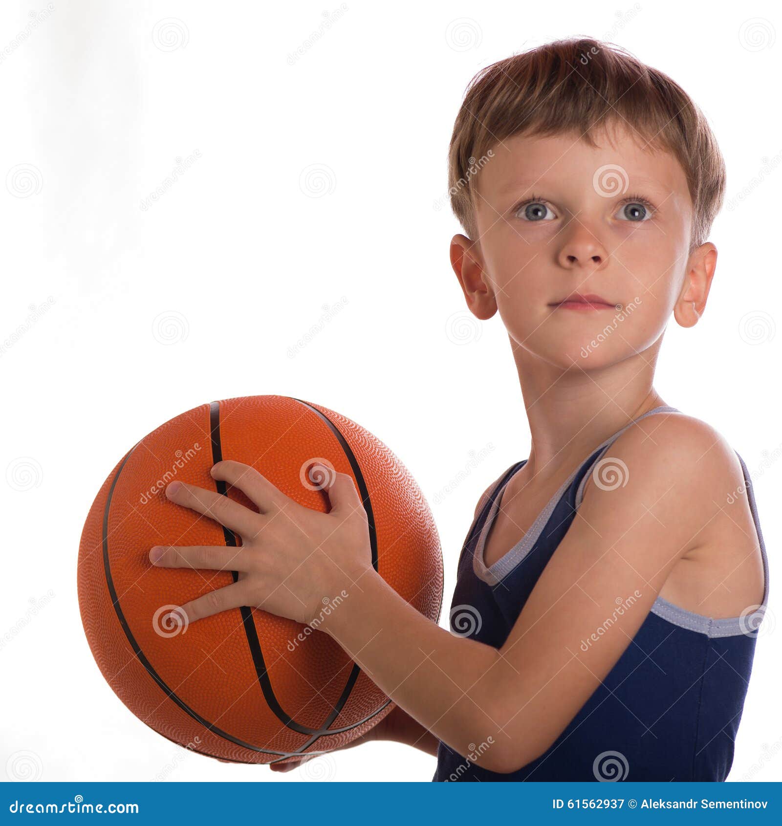 The Boy Threw a Basketball Ball Two Hands Stock Image - Image of person ...