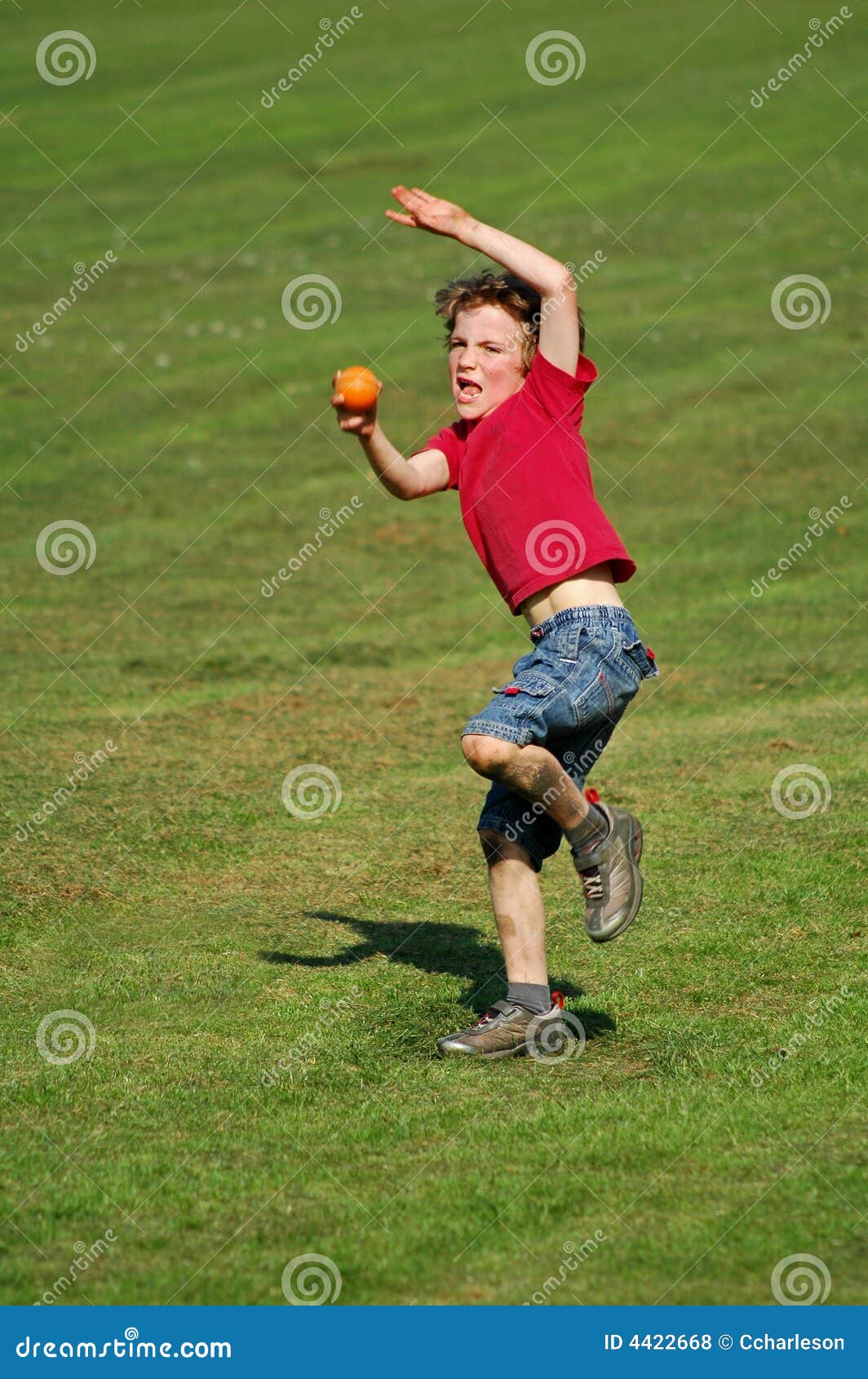 Boy throwing ball stock photo. Image of sport, outdoor - 4422668