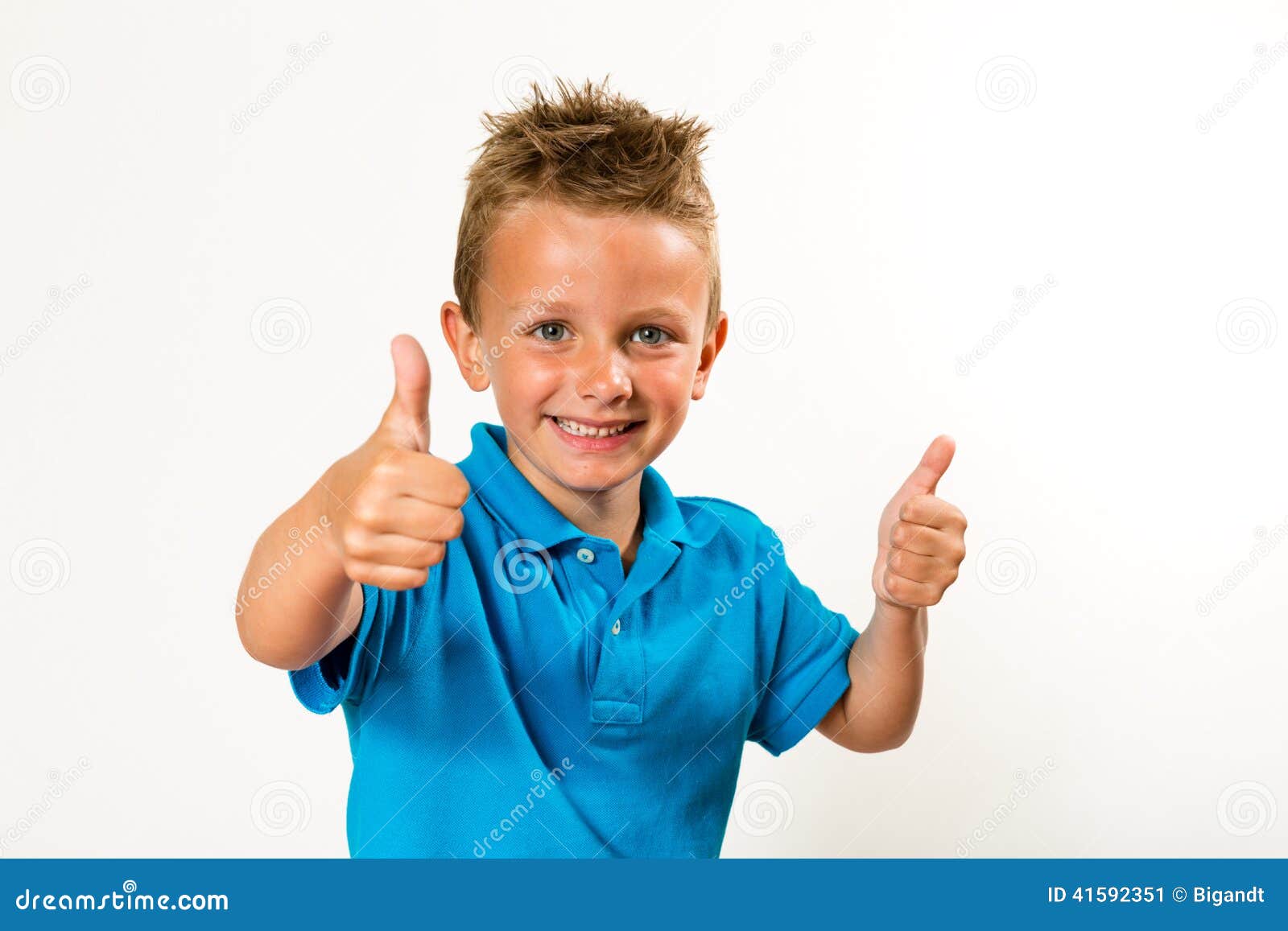 Boy with thumbs up stock image. Image of like, studio - 41592351