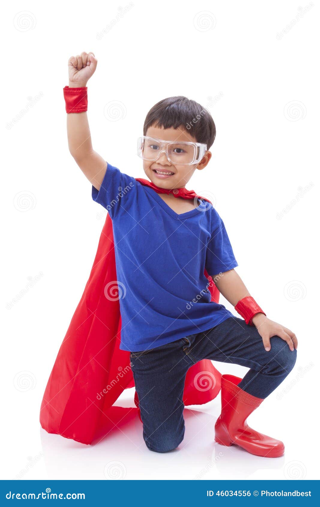 Boy to be a superhero stock photo. Image of super, cape - 46034556