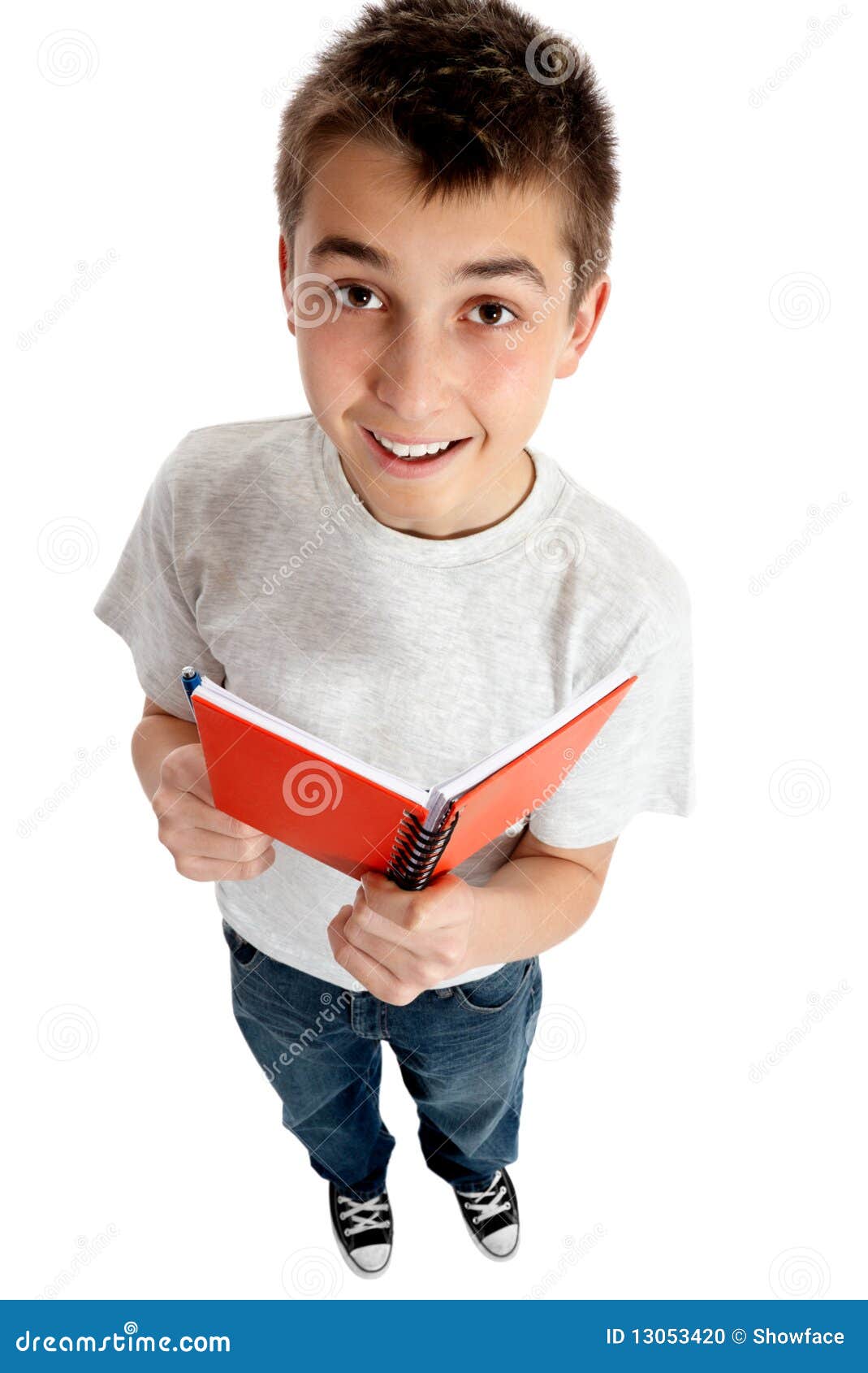 Boy to student with a book stock photo. Image of notebook - 13053420