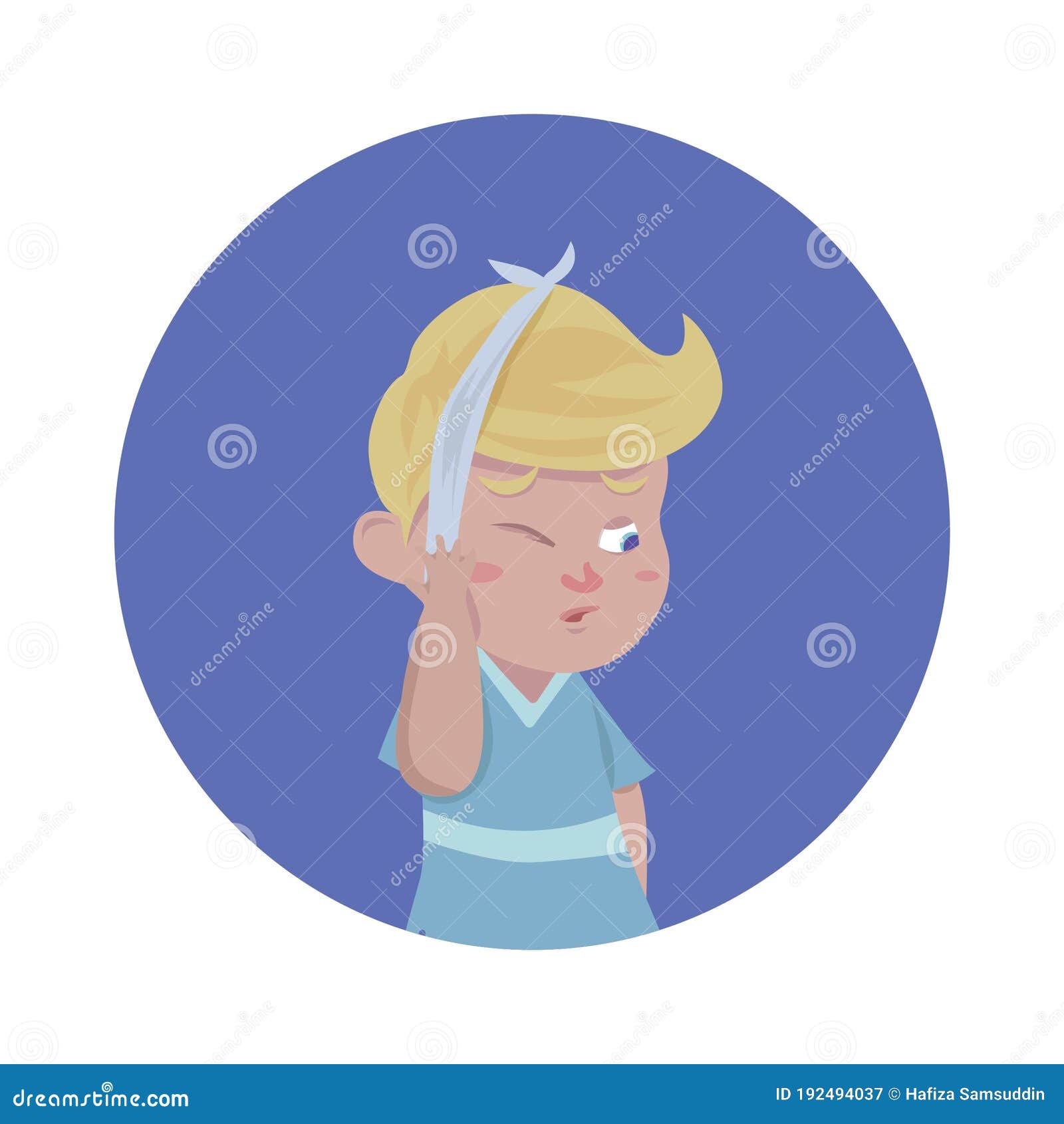 Boy with Toothache. Vector Illustration Decorative Design Stock Vector ...