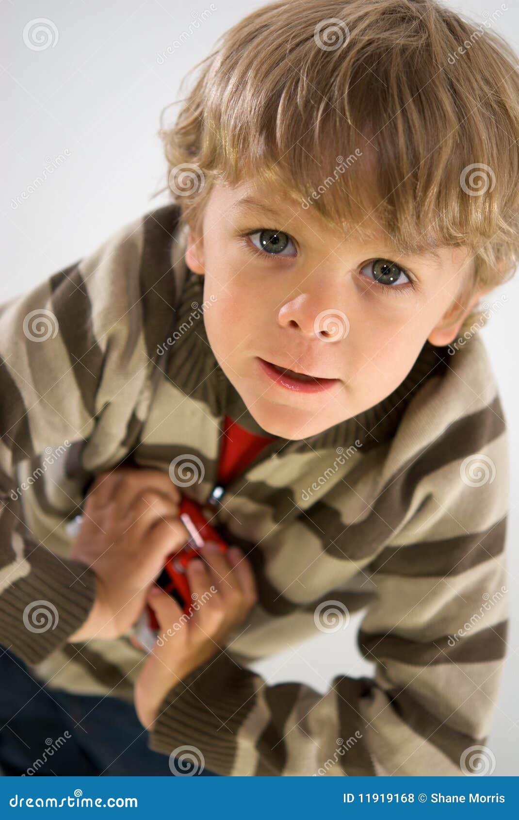 Boy with Toy stock photo. Image of isolated, stripes - 11919168