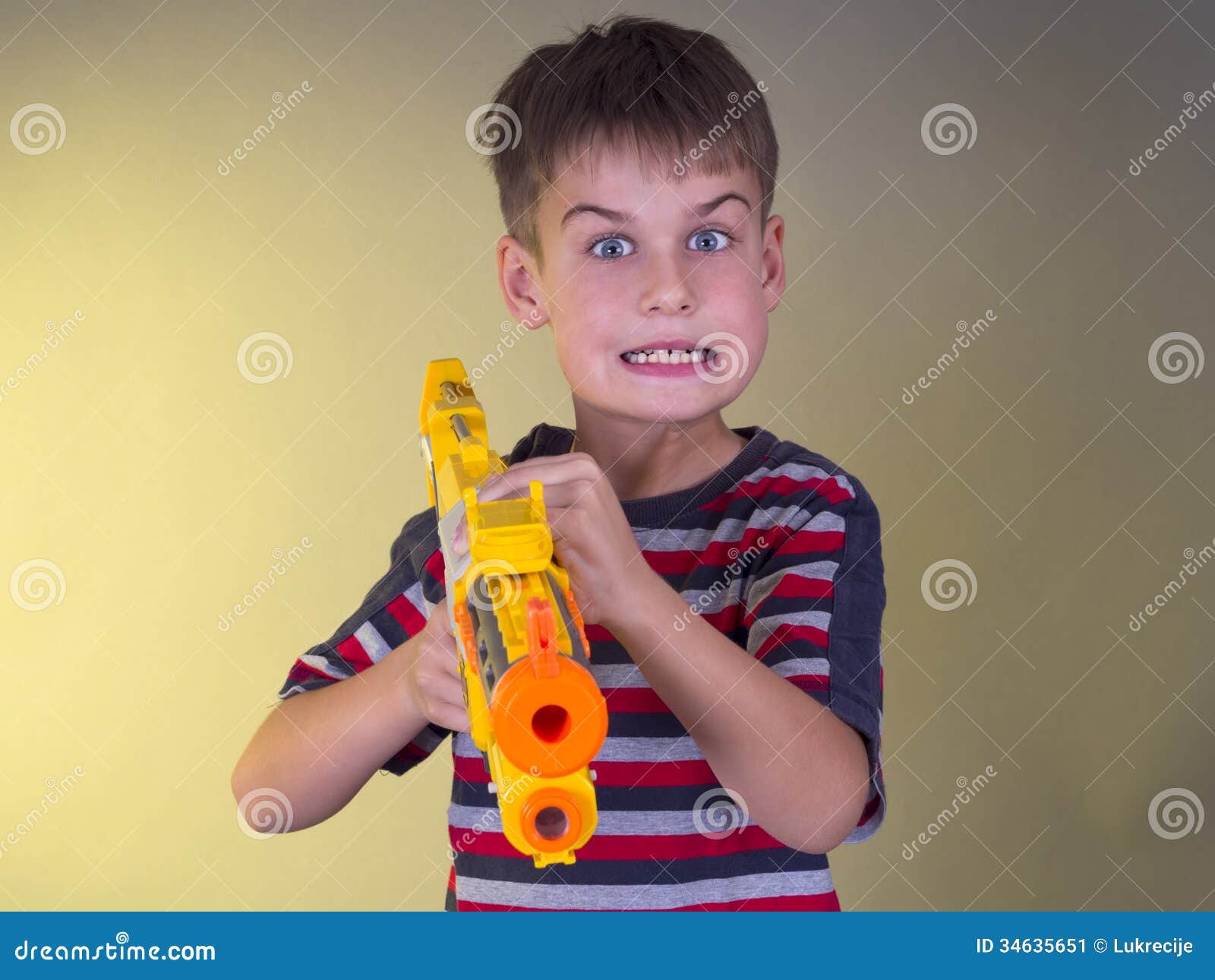 Boy with toy gun stock image. Image of behavior, criminal - 34635651