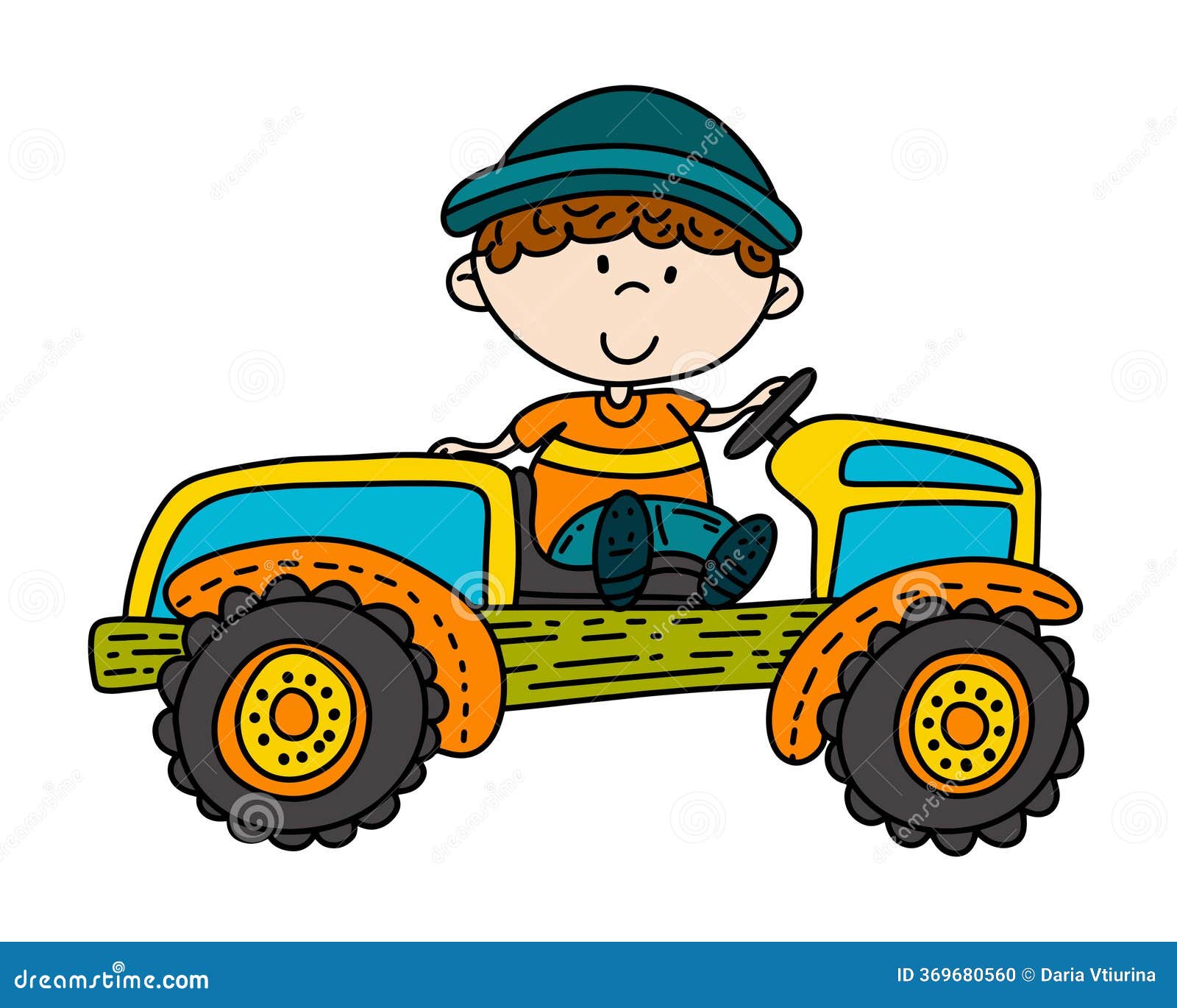 Tractor Cartoon Vehicle Vector Illustration | CartoonDealer.com #322430796