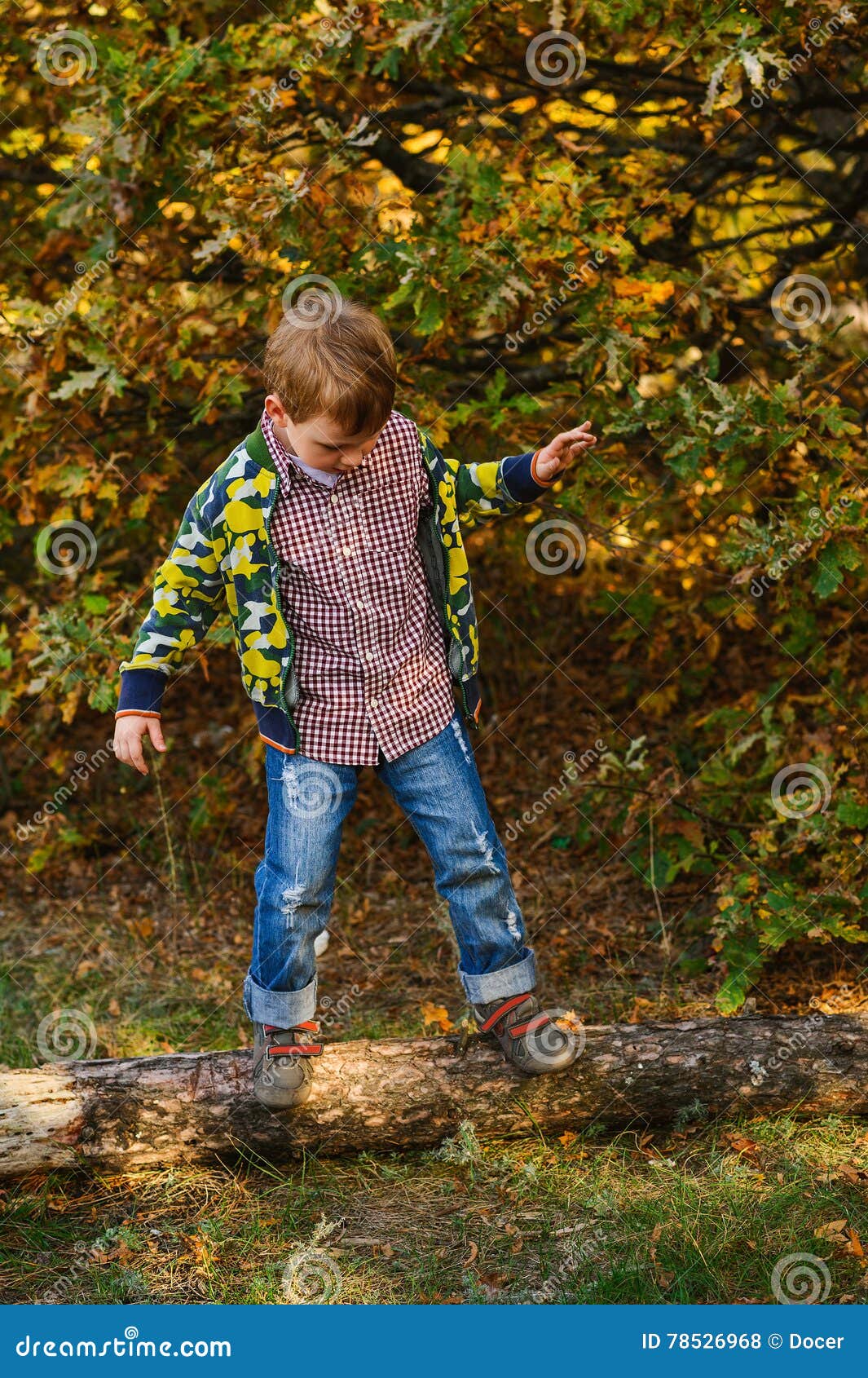 Boy training balance stock photo. Image of grass, casual - 78526968