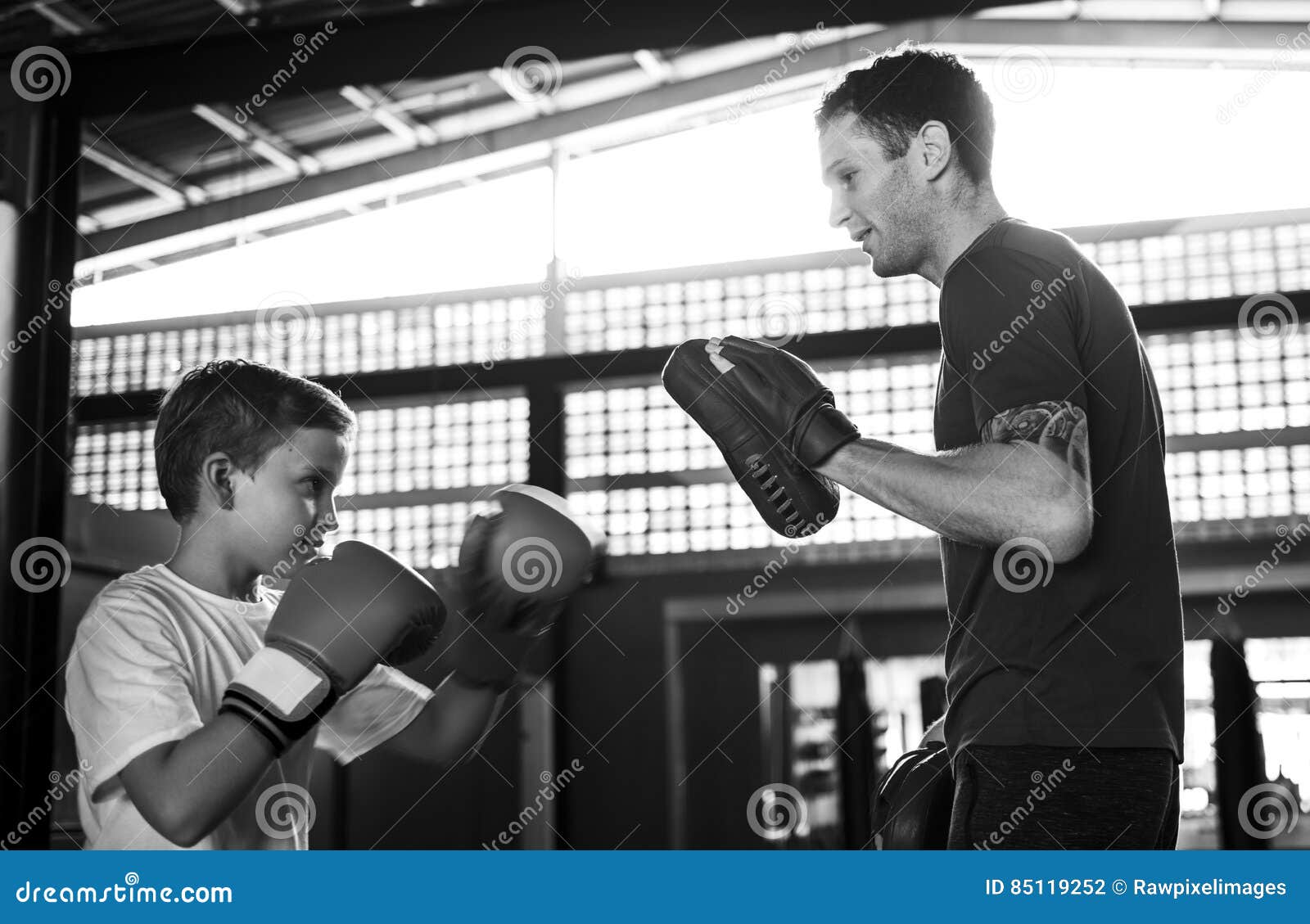 Boy Training Boxing Exercise Movement Concept Stock Photo - Image of ...