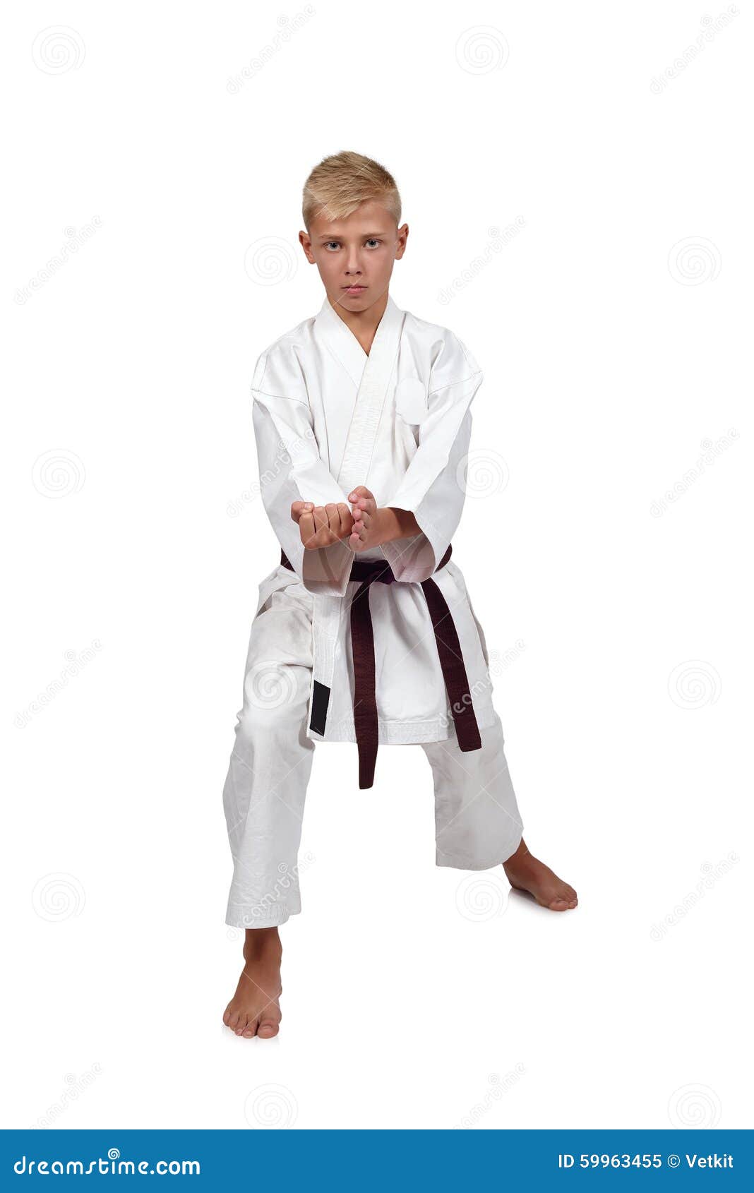 Boy training karate stock image. Image of exercise, power - 59963455