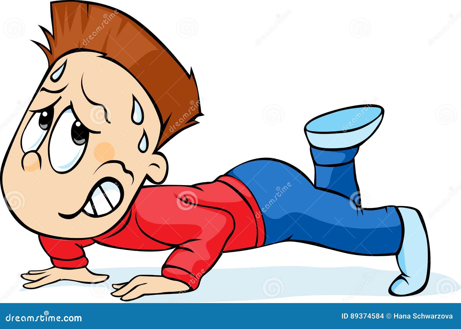 Boy Trains - Strenuous Exercise, Vector Stock Vector - Illustration of ...