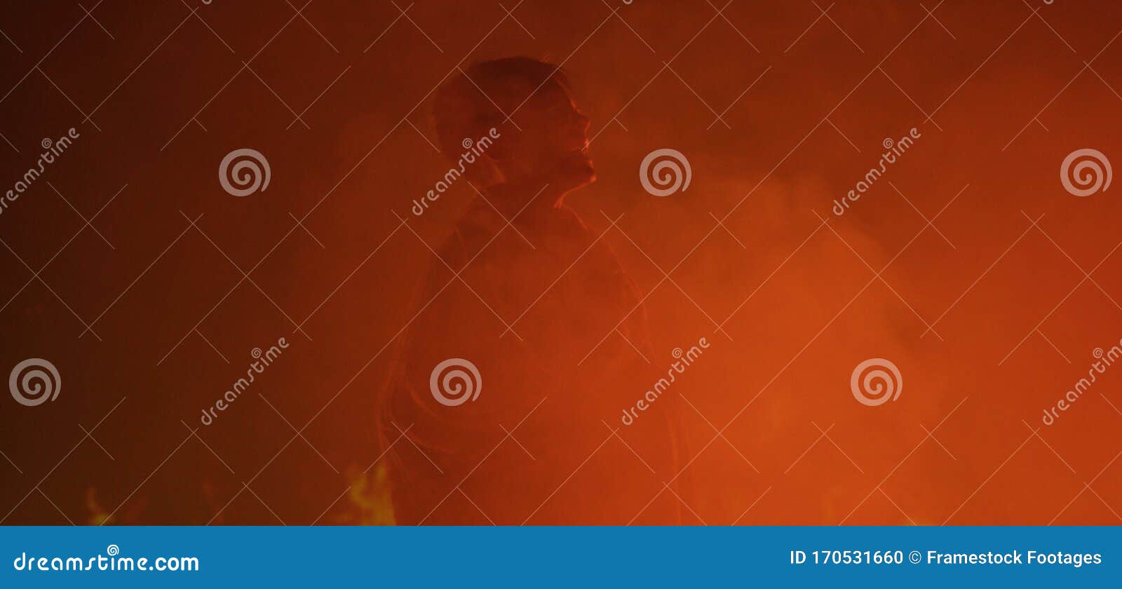Boy Trapped in Fire Crying for Help Stock Photo - Image of trapped ...