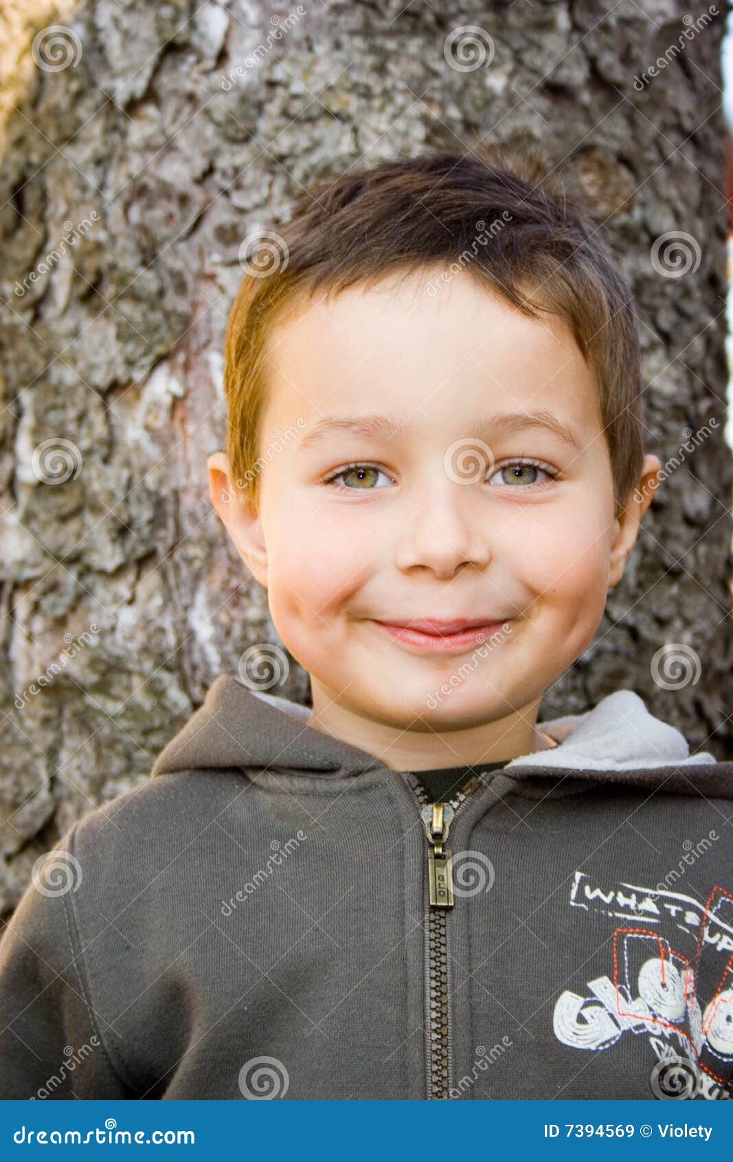 Boy with Tree stock image. Image of child, friendship - 7394569