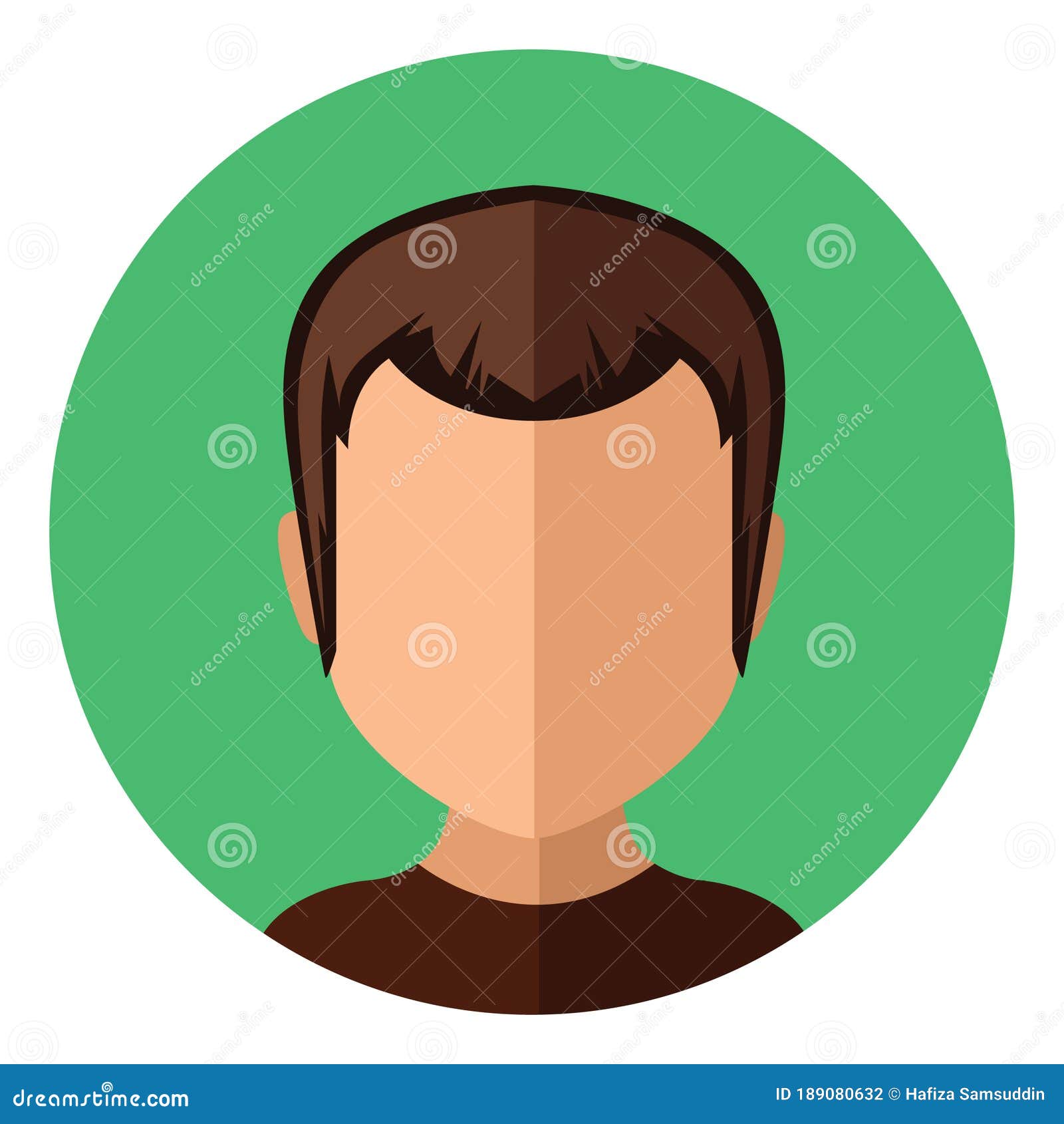 Boy with Trendy Short Hairstyle. Vector Illustration Decorative Design ...