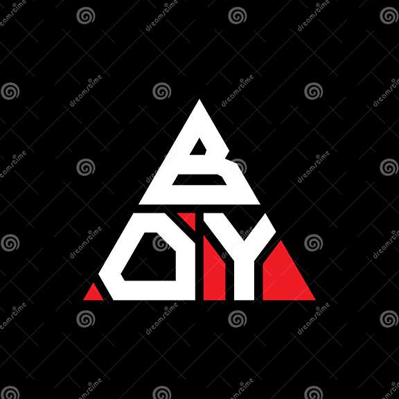 BOY Triangle Letter Logo Design with Triangle Shape. BOY Triangle Logo ...