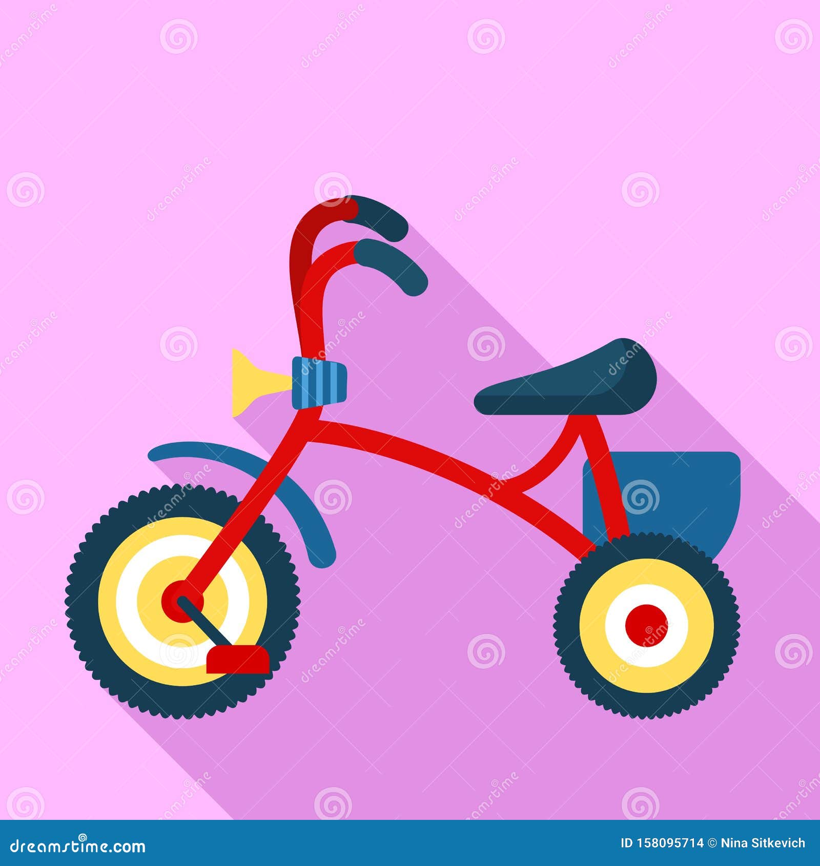 Boy Tricycle Icon, Flat Style Stock Vector - Illustration of child ... Boy Tricycle Icon, Flat Style Stock Vector - Illustration of child ...