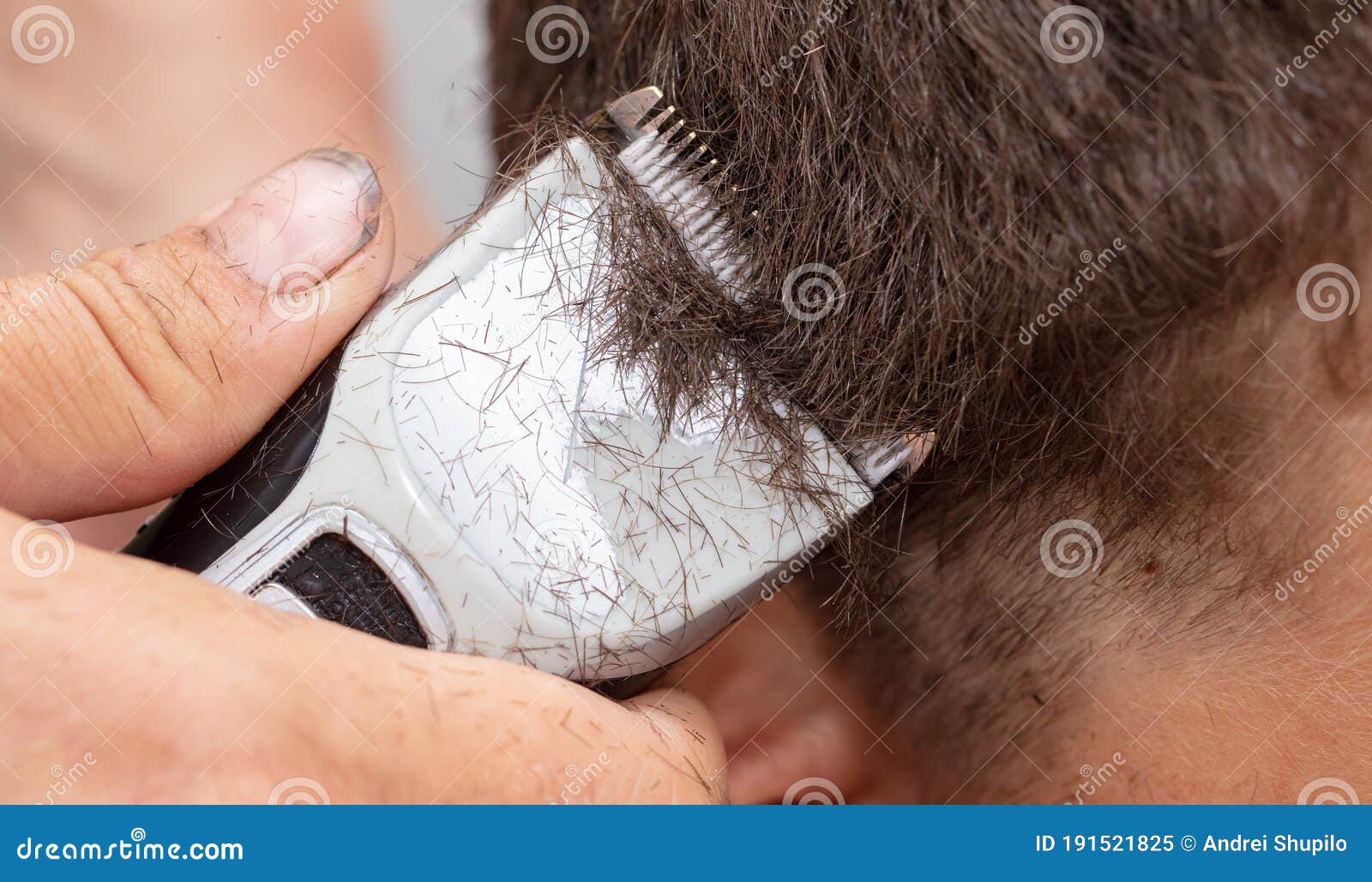The Boy is Trimmed with a Trimmer Stock Image - Image of child, stylist ...