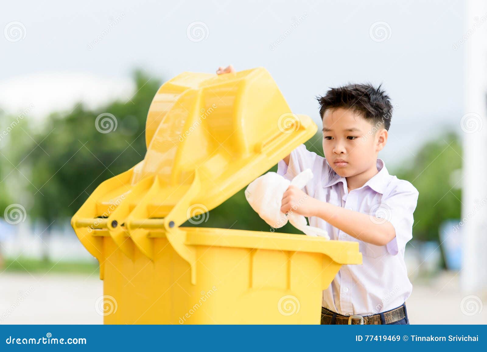 Boy trow the garbage stock image. Image of safe, dirty - 77419469