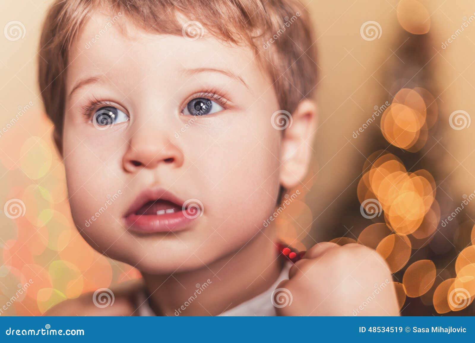 Boy with two teeth stock image. Image of little, excitement - 48534519