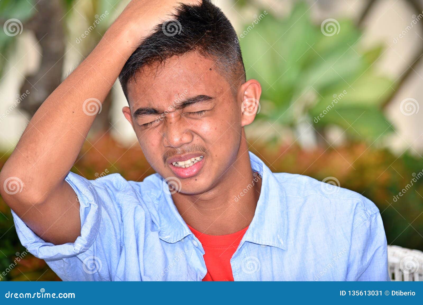 Boy Under Stress stock image. Image of males, concerned - 135613031