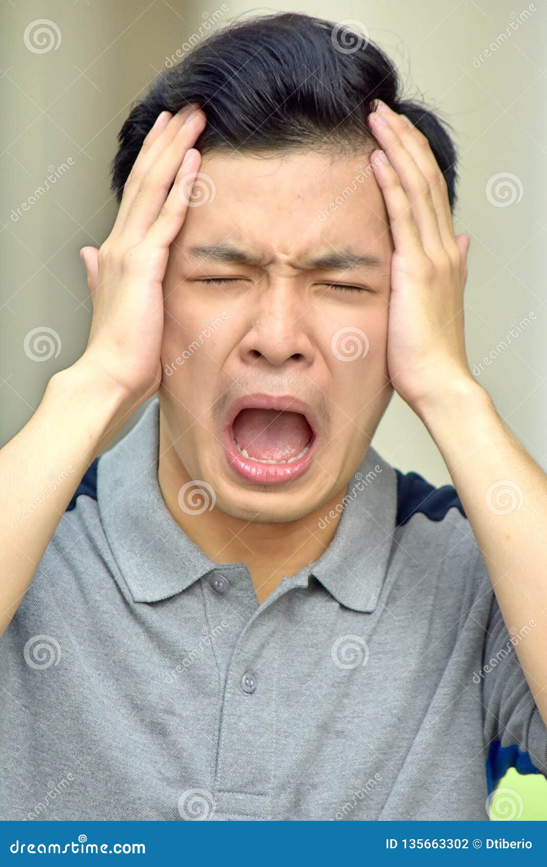Boy Under Stress stock photo. Image of adhd, stressed - 135663302