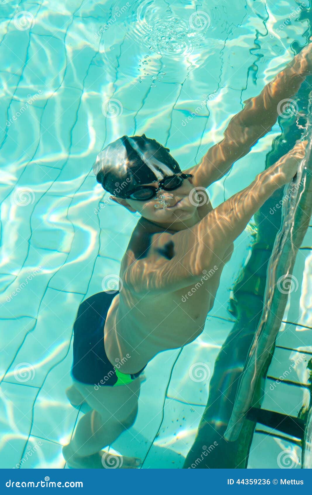 Boy Underwater from Above View Stock Photo - Image of swimming, plunge ...