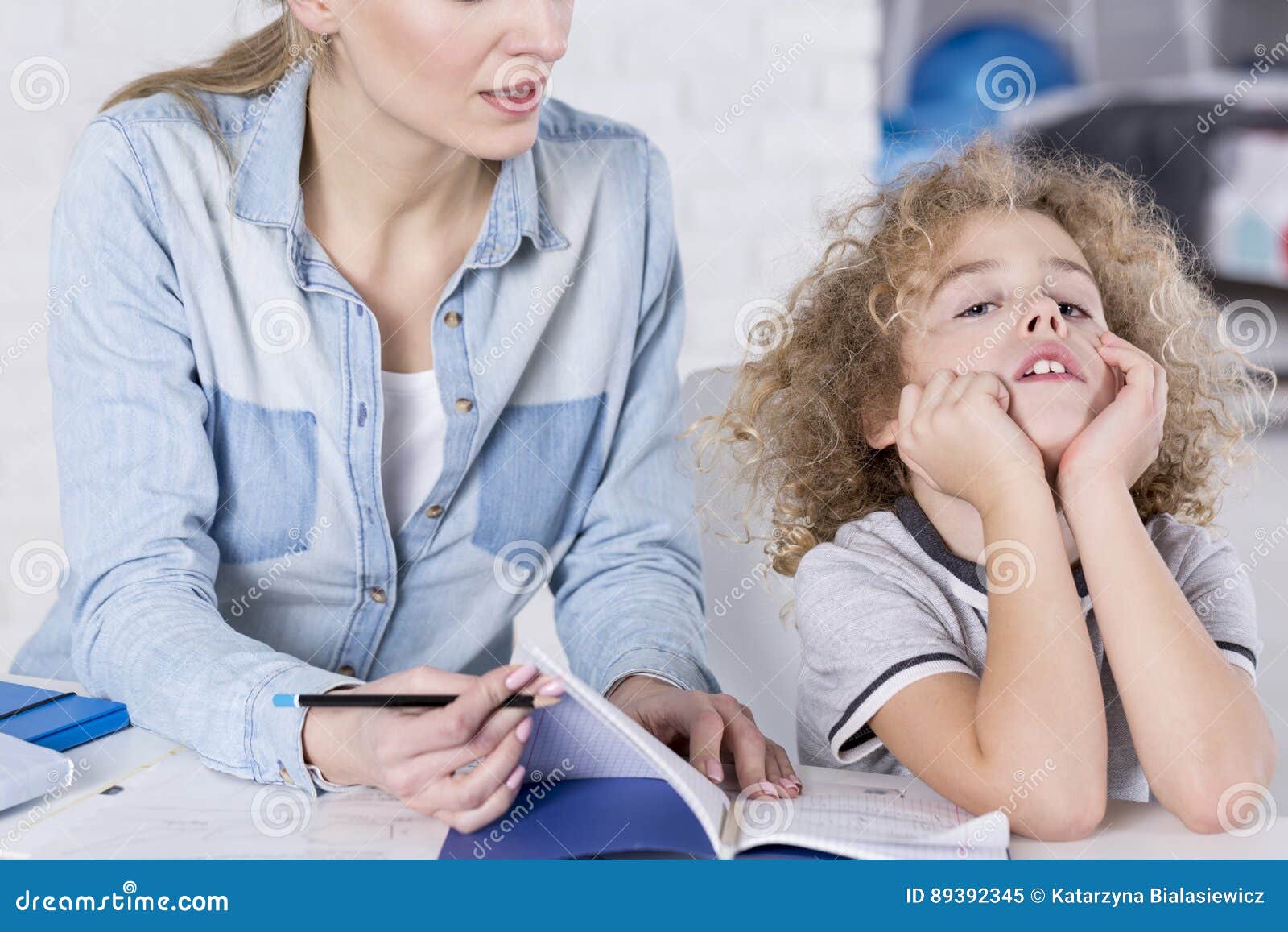 Boy Unwilling To Do Homework Stock Image - Image of campaign ...
