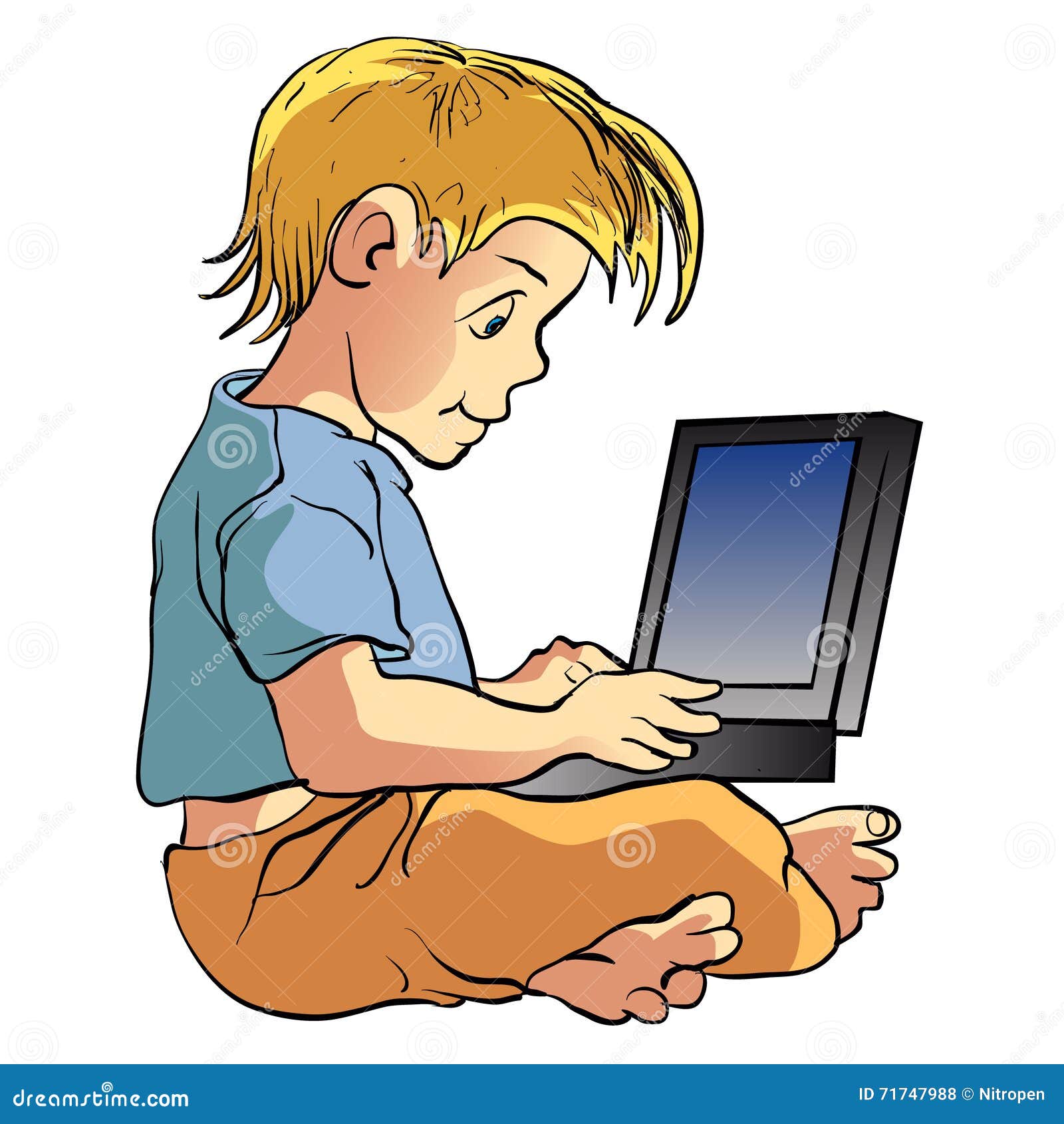 Sad Laptop Cartoon Royalty-Free Illustration | CartoonDealer.com #48732792