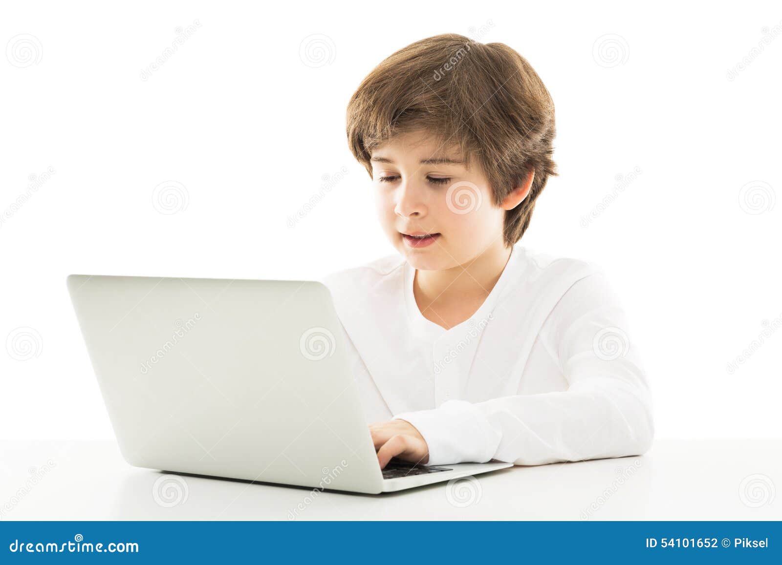 Boy using laptop stock photo. Image of learning, people - 54101652