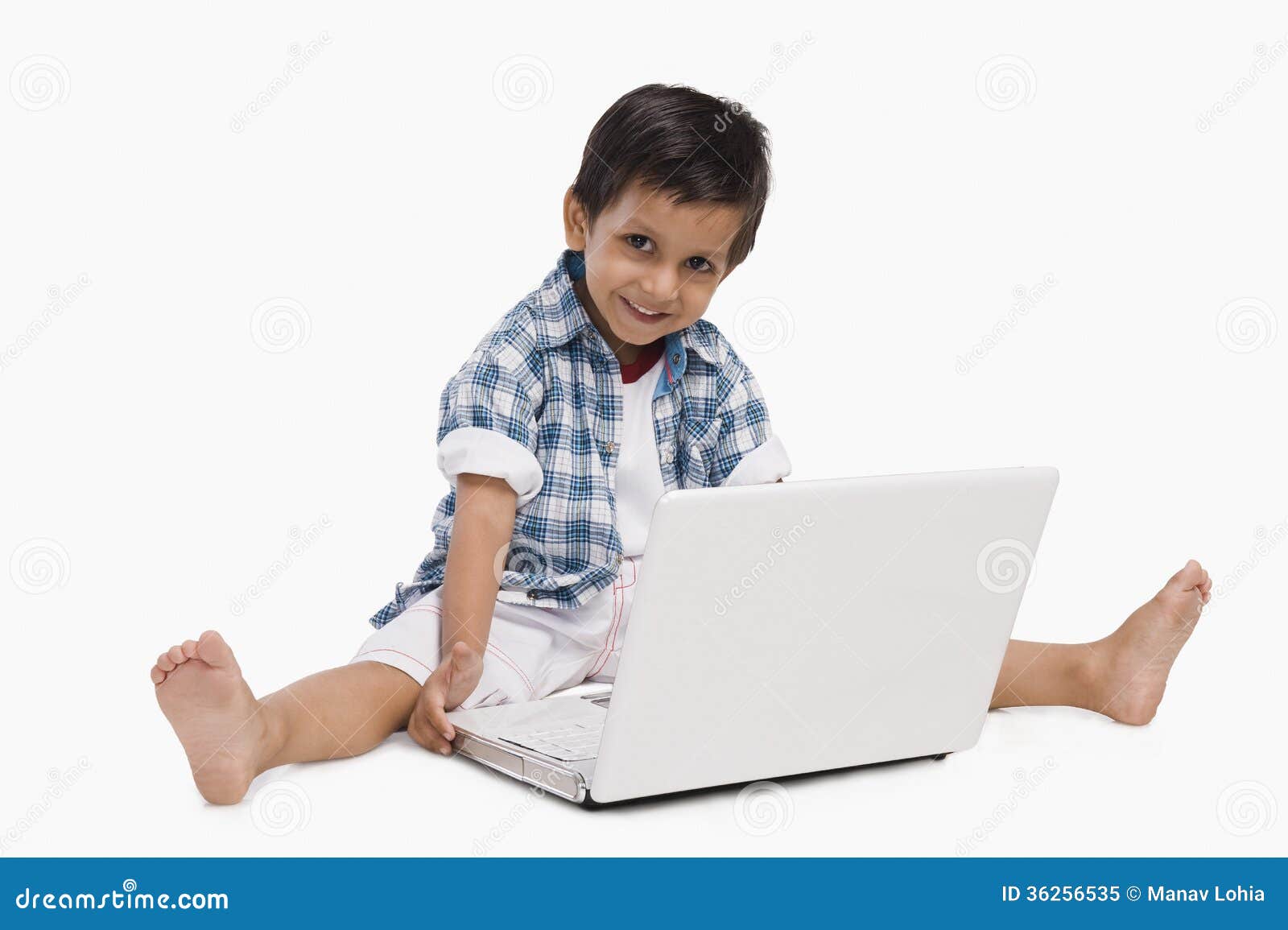 Boy using a laptop stock image. Image of clothing, full - 36256535