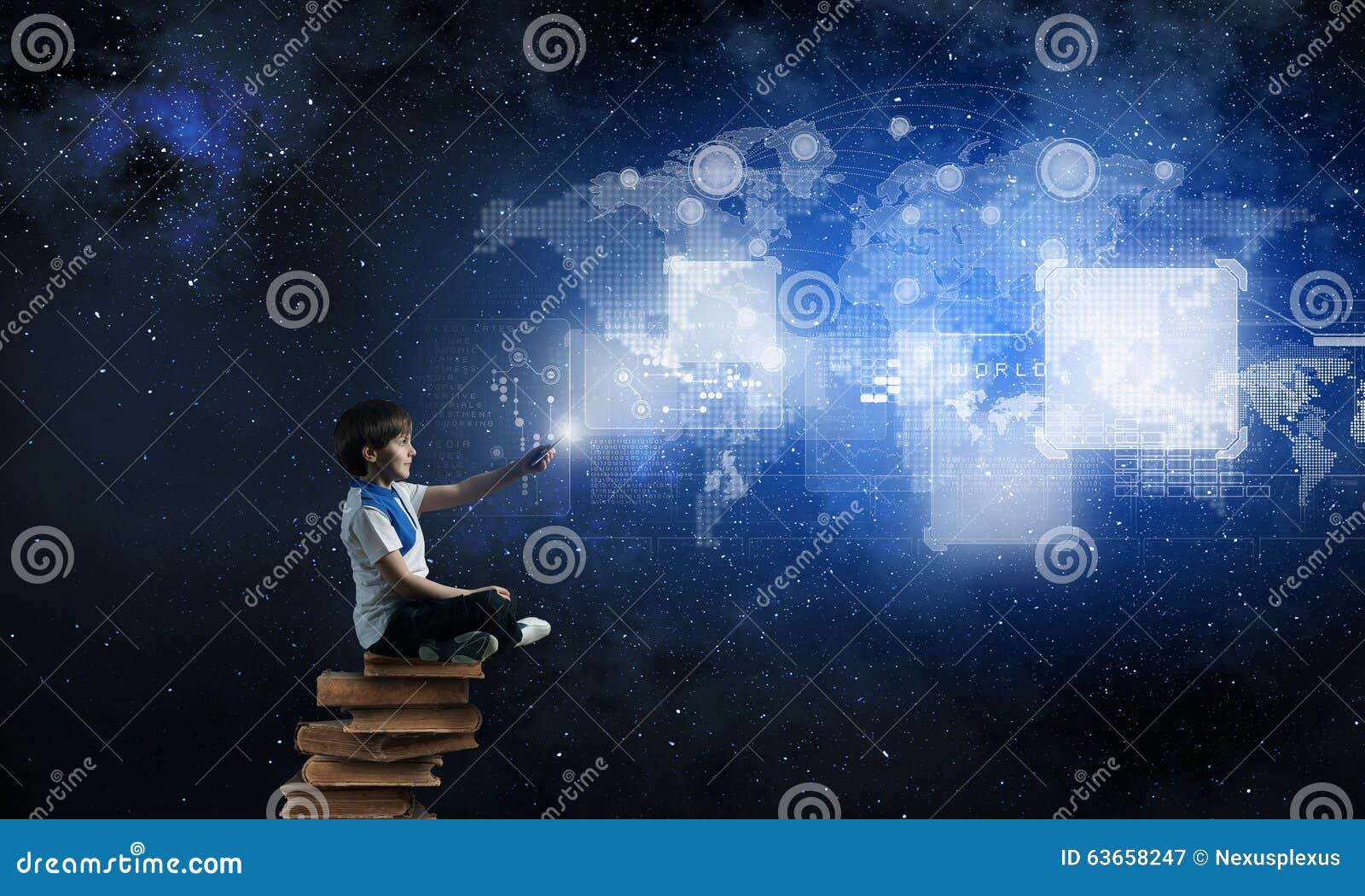 Boy Using Modern Technologies Stock Image - Image of technology, game ...