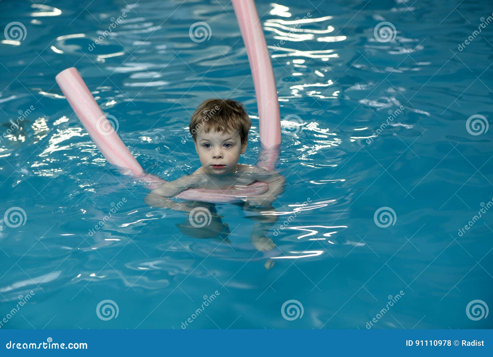 Boy using pool noodles stock photo. Image of noodle, childhood - 91110978