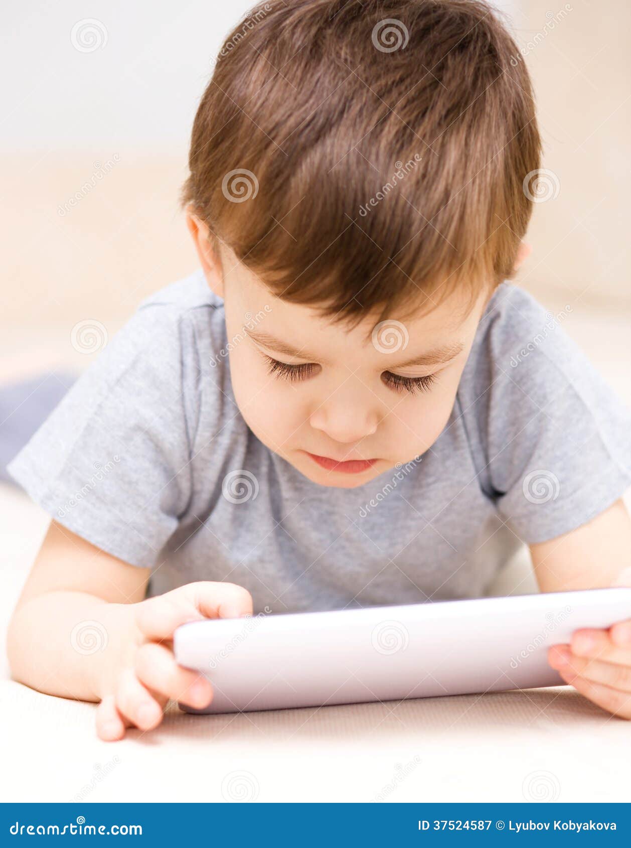 Boy using tablet stock image. Image of caucasian, people - 37524587