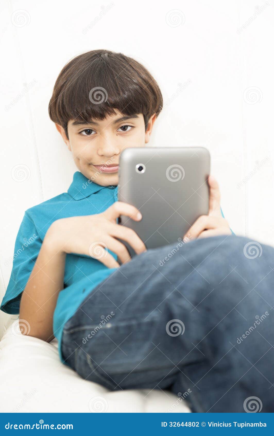 Boy using tablet stock photo. Image of tablet, communication - 32644802
