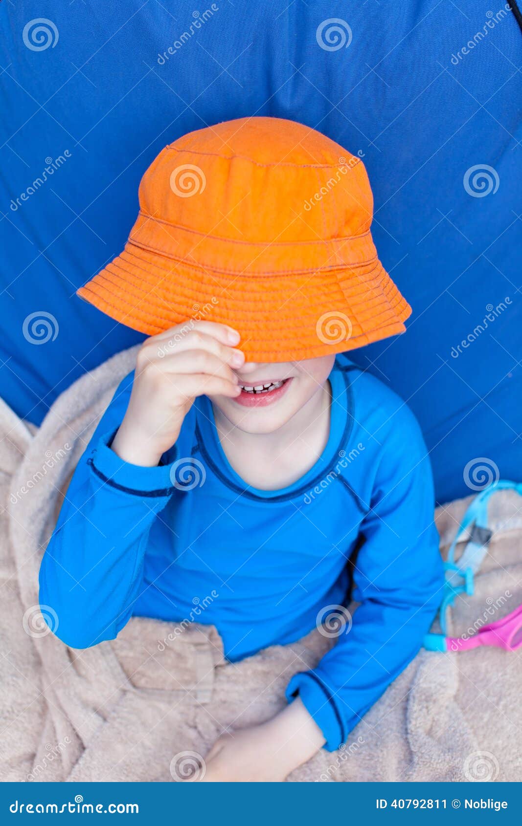 Boy at vacation stock image. Image of people, hiding - 40792811