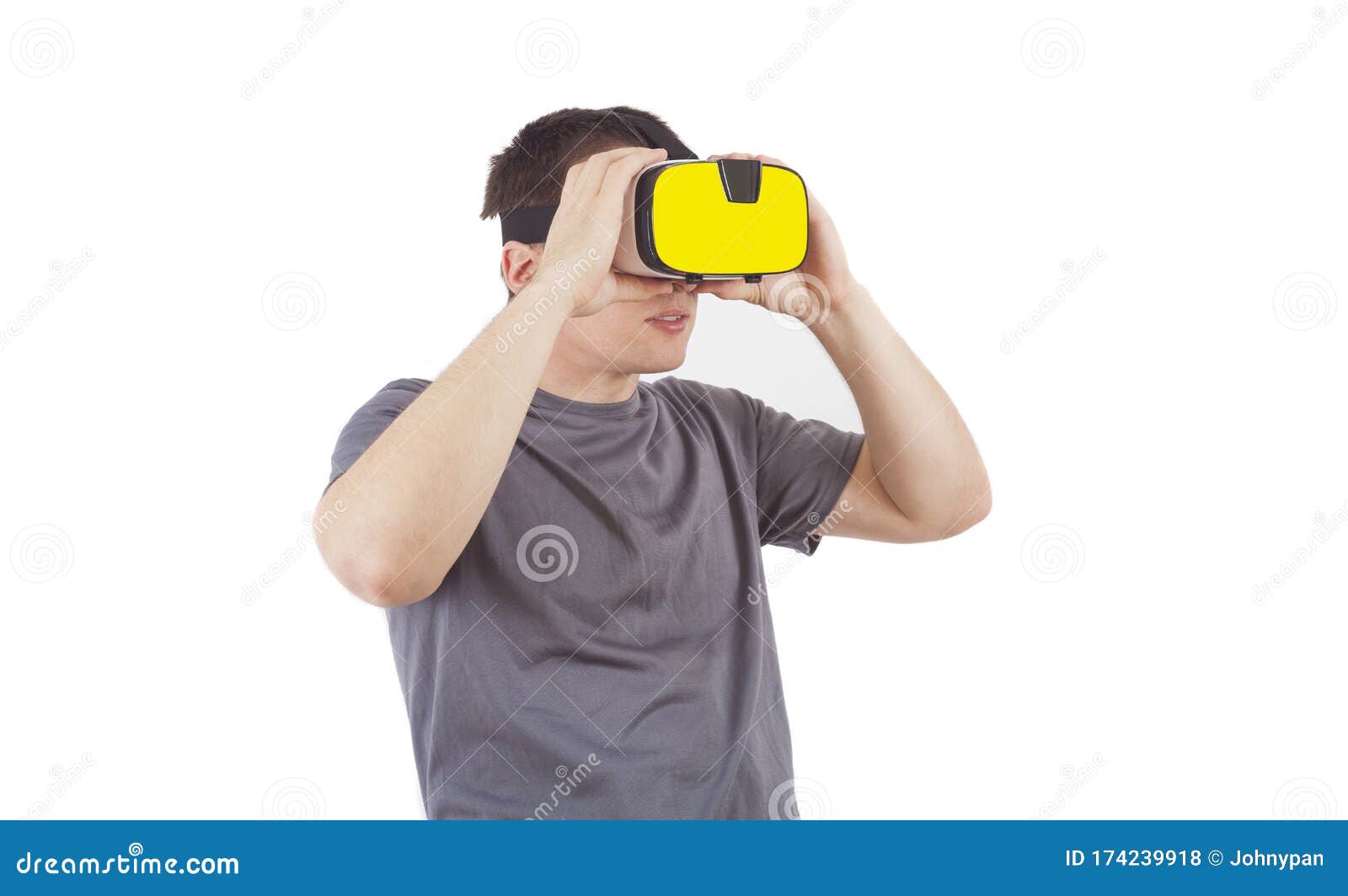 Boy with Virtual Reality Goggles Stock Photo - Image of game, virtual ...