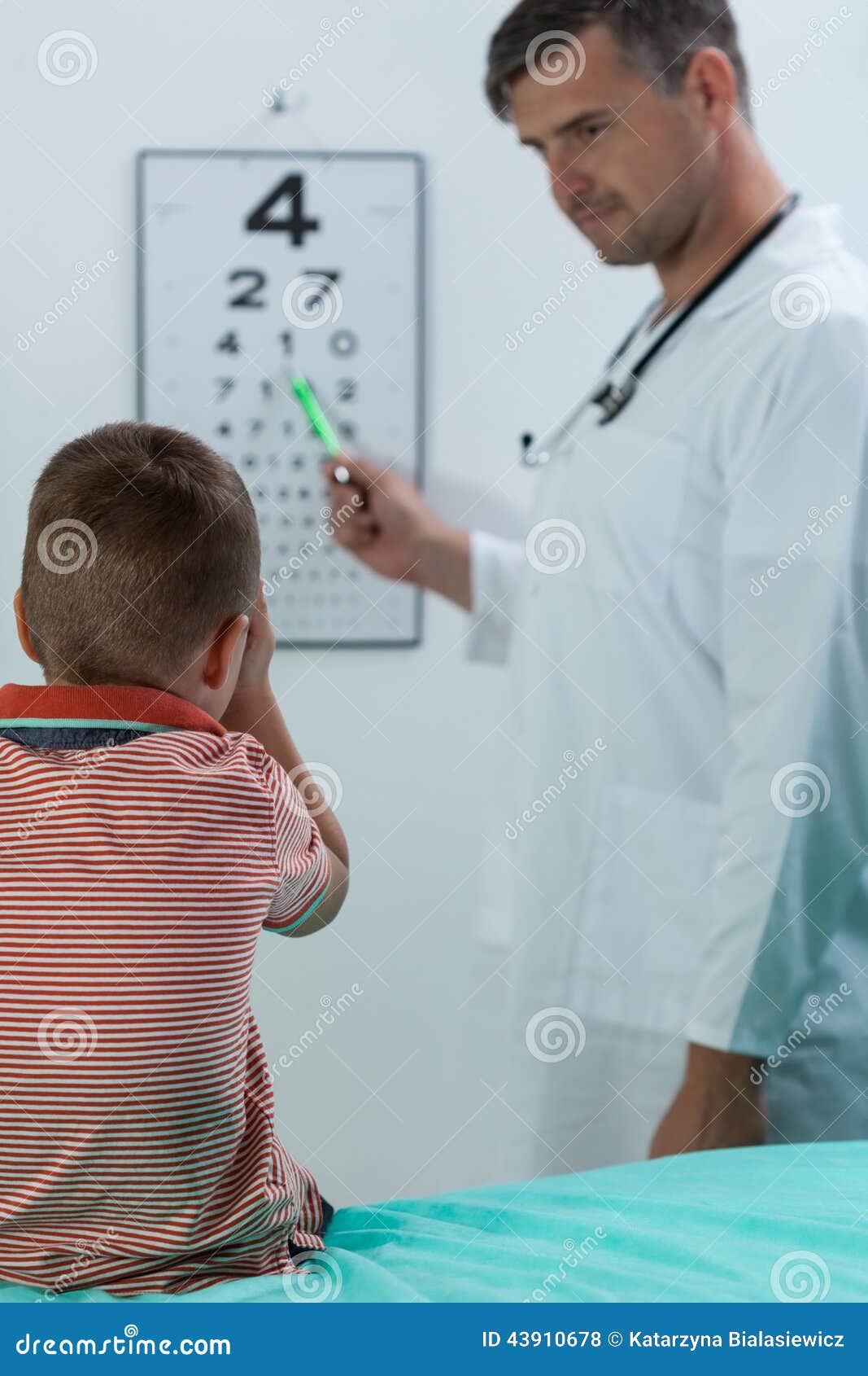 Boy during Vision Examination Stock Photo - Image of occupation ...