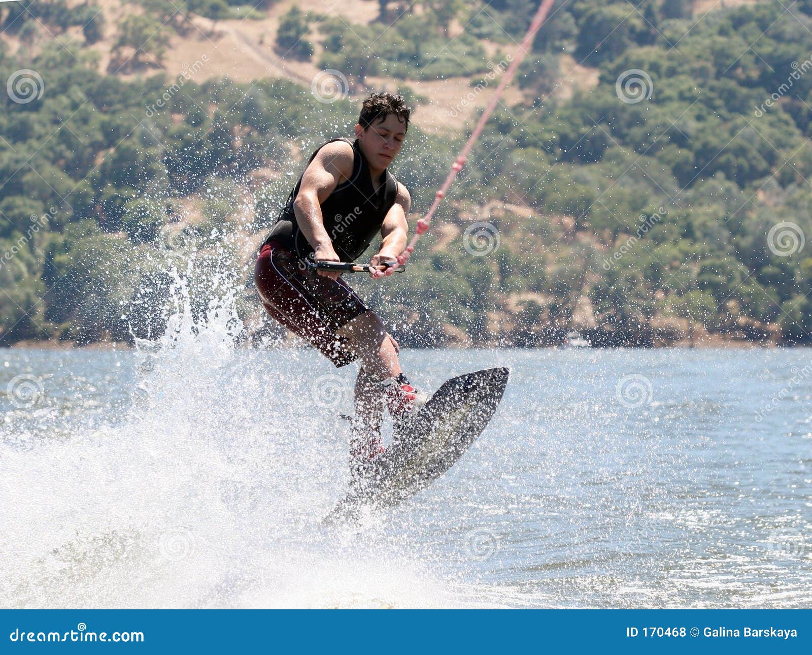 Boy Wakeboarding stock photo. Image of lifestyle, activities - 170468