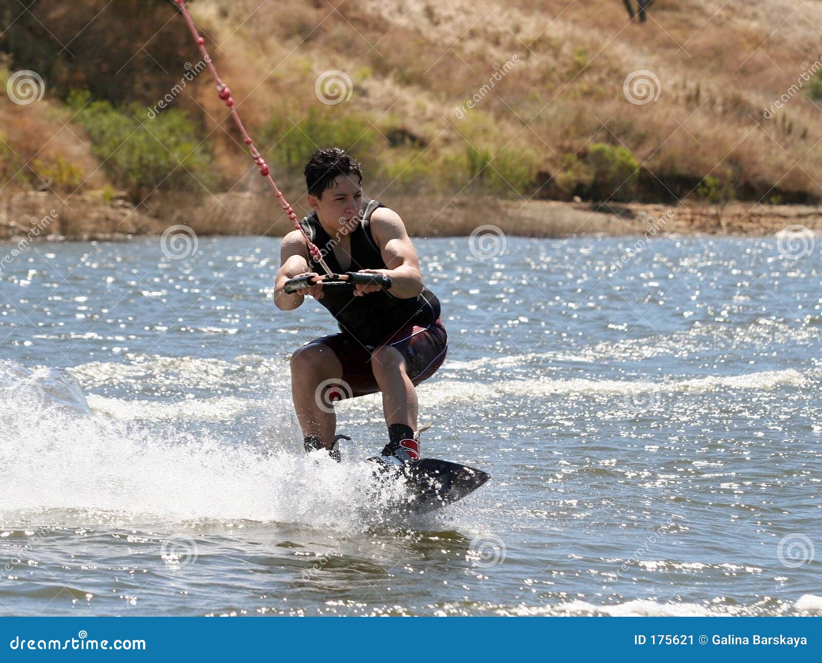 Boy Wakeboarding stock image. Image of wakeboarding, lake - 175621