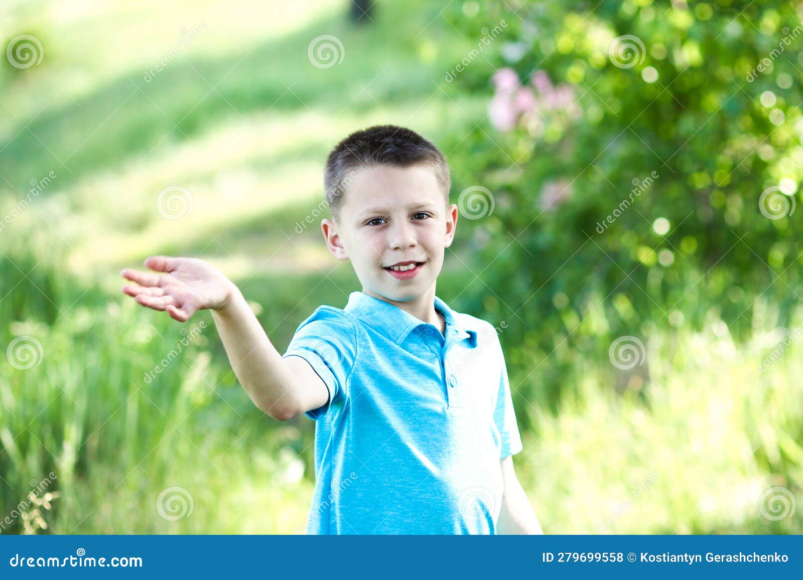 Boy Walking in Nature in the Park Stock Photo - Image of life ...