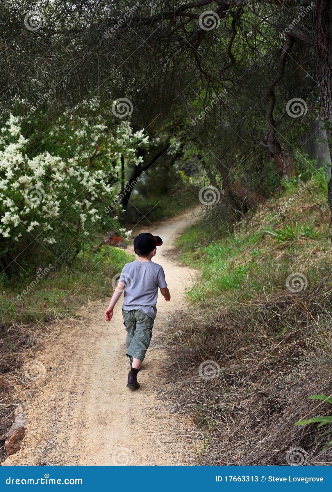 Boy on walking track stock image. Image of activity, walking - 17663313