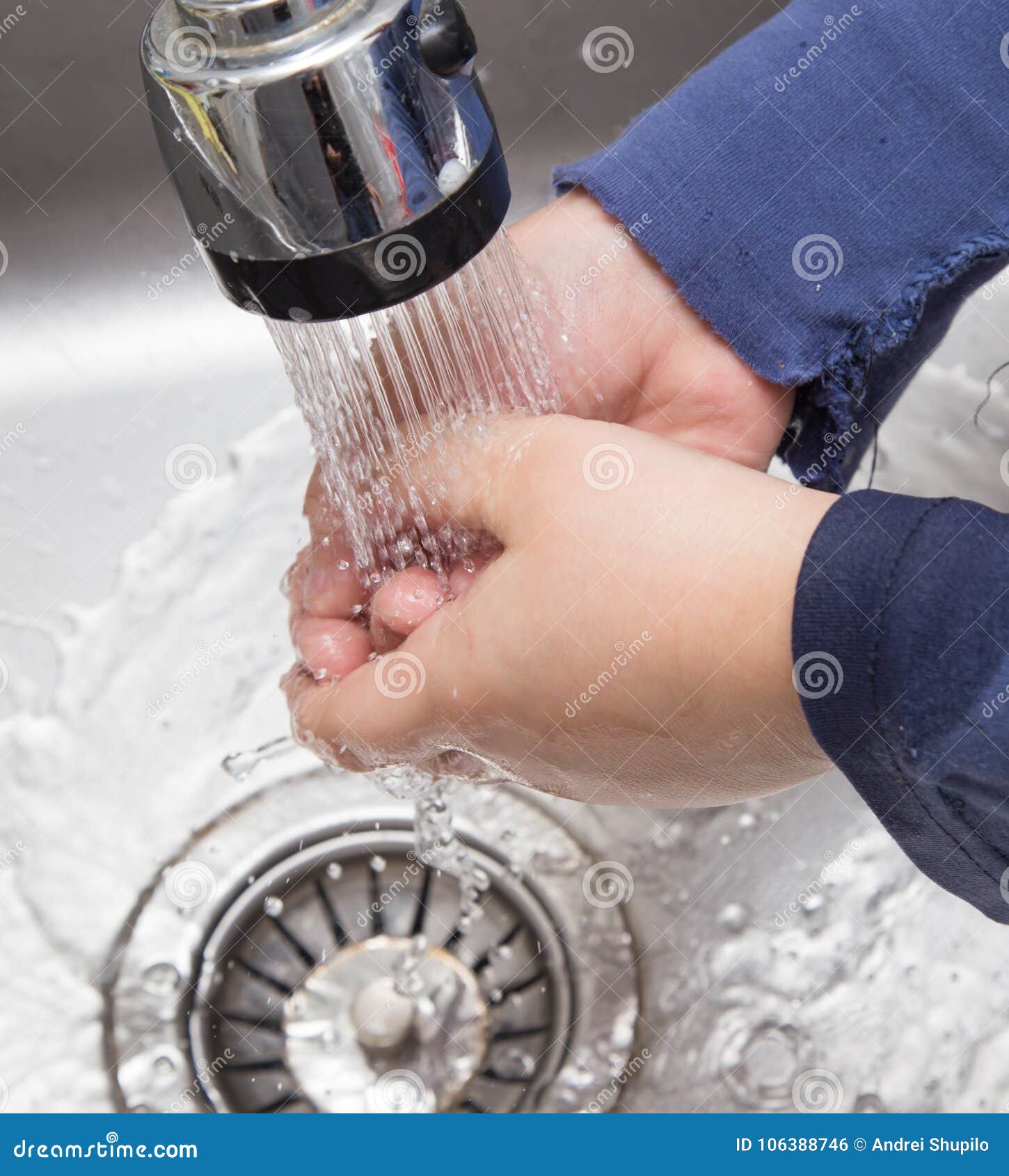 Boy washes his hands stock photo. Image of child, germs - 106388746