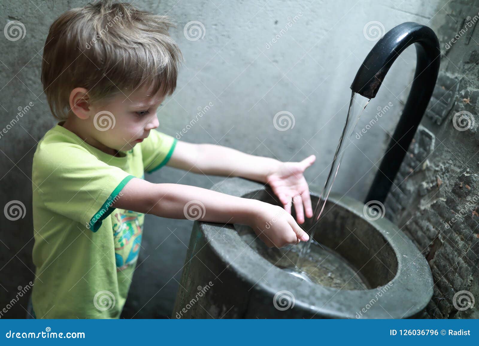 Boy washing his hands stock photo. Image of hygiene - 126036796
