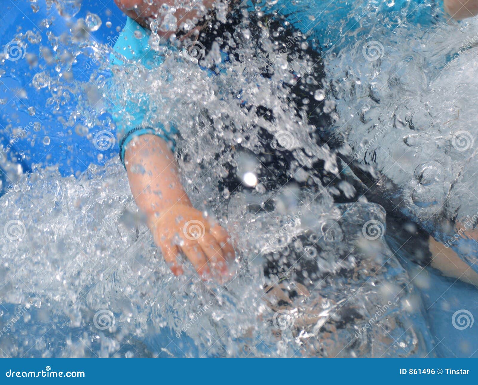 Boy on Waterslide stock photo. Image of playtime, swimming - 861496