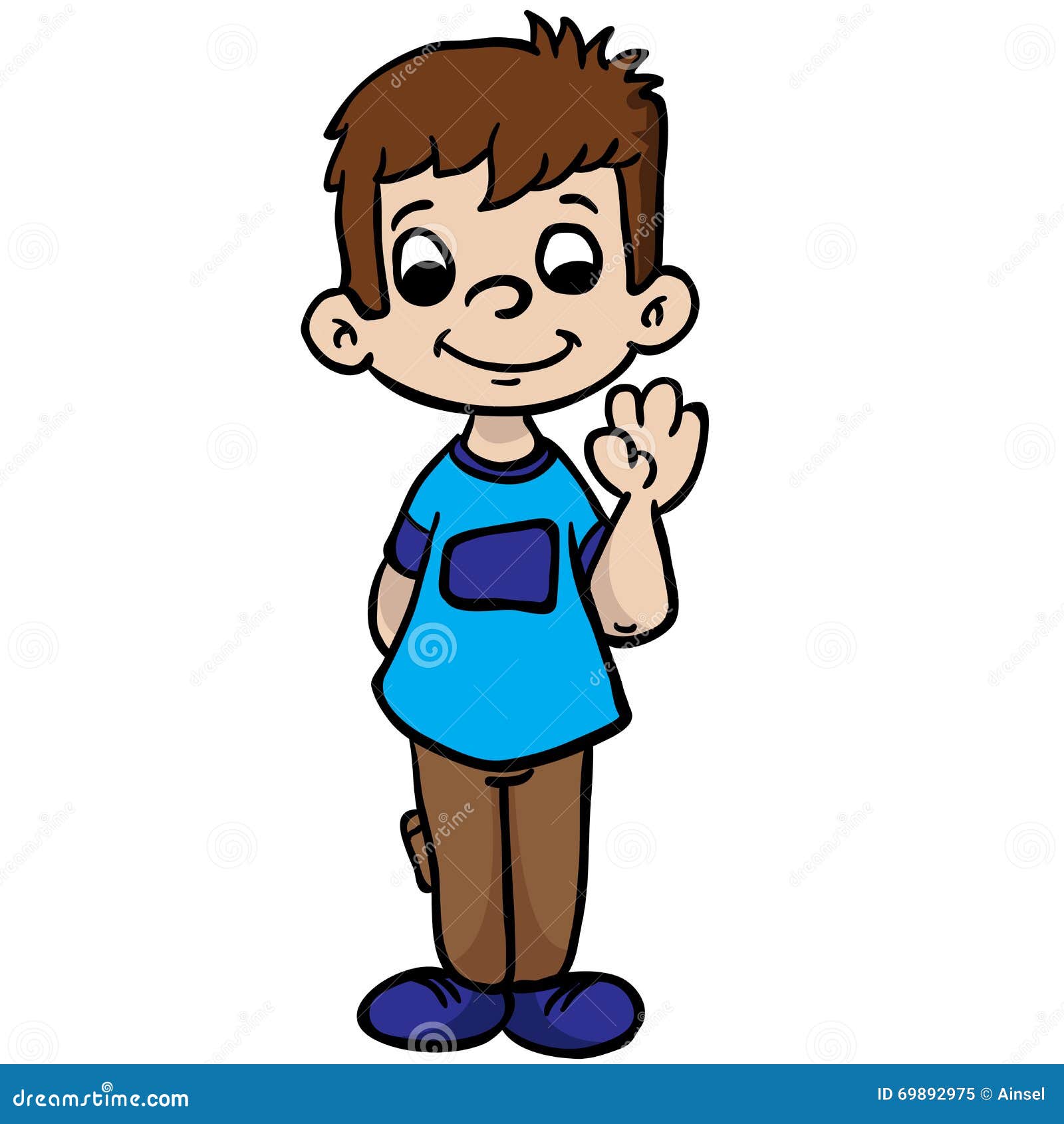 Boy wave stock vector. Illustration of emotion, cute - 69892975