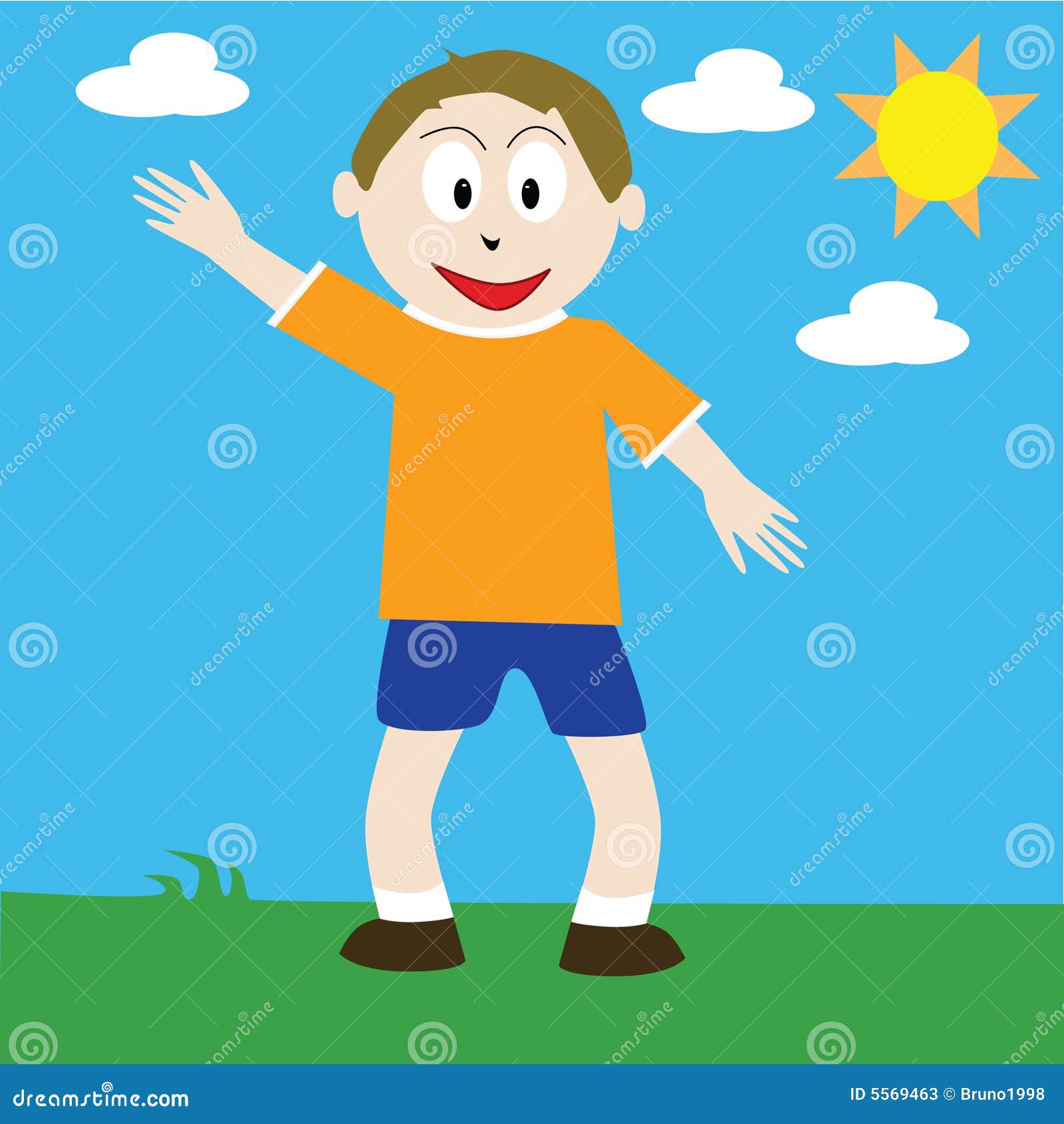 Boy Waving Picture. Image: 5569463