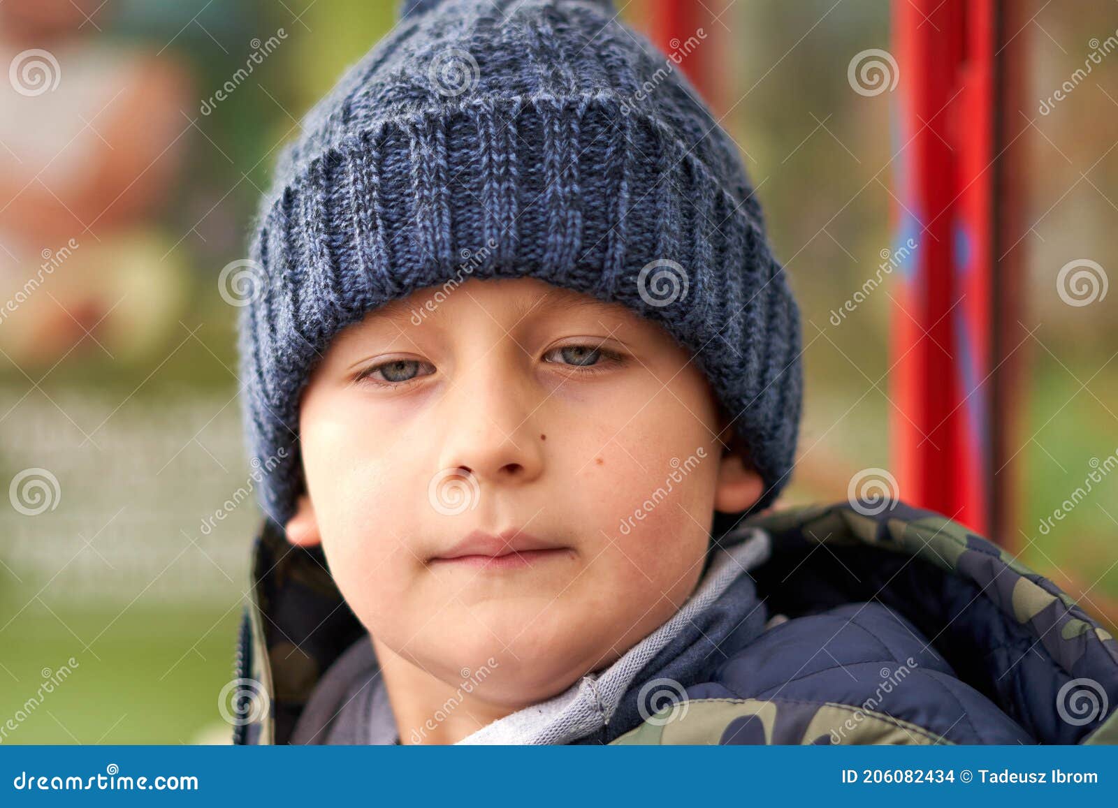 Boy Weared in JAcket and Hat Stock Photo - Image of face, toddler ...